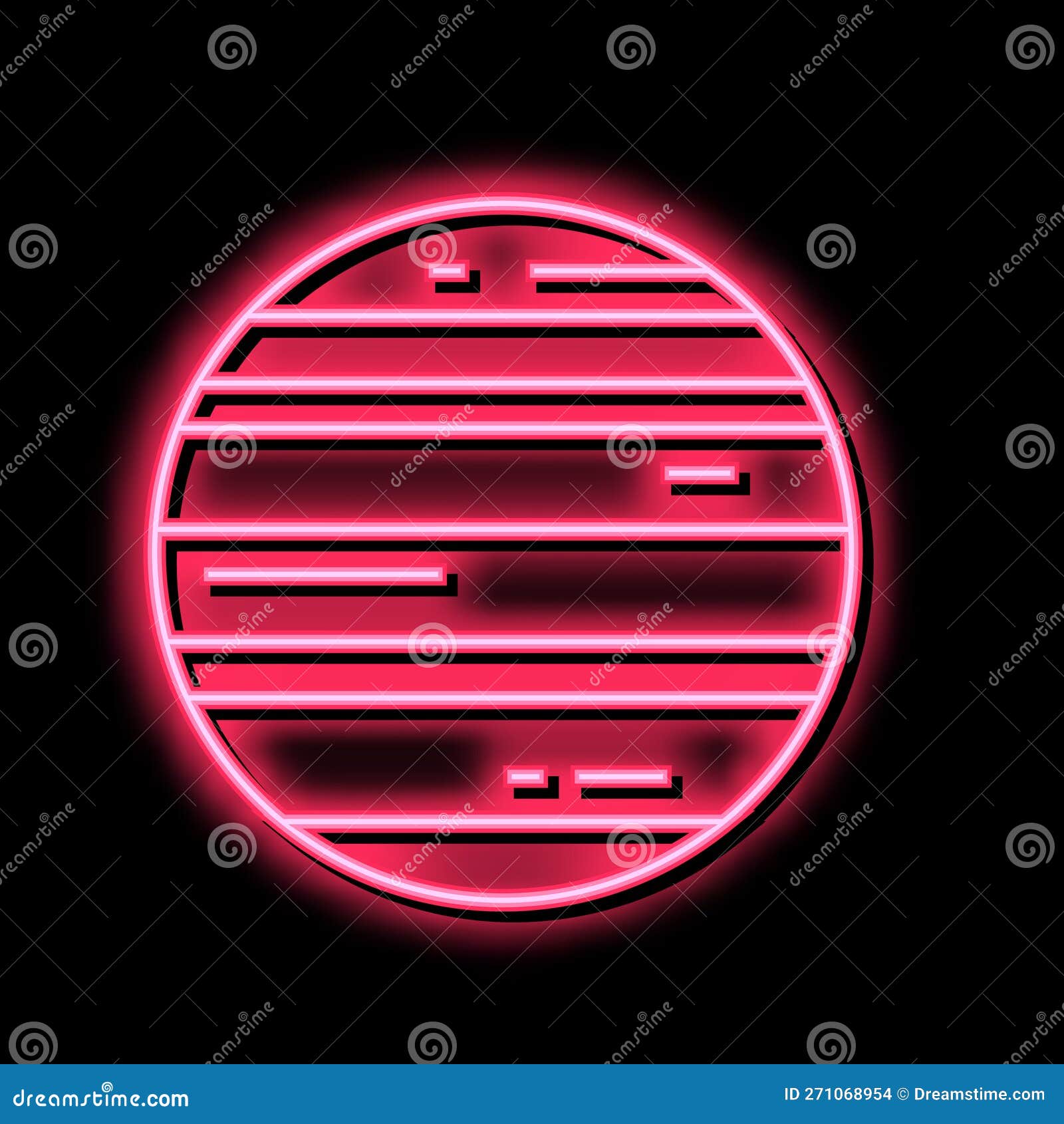 Neptune Planet Color Icon Vector Flat Illustration Stock Vector ...