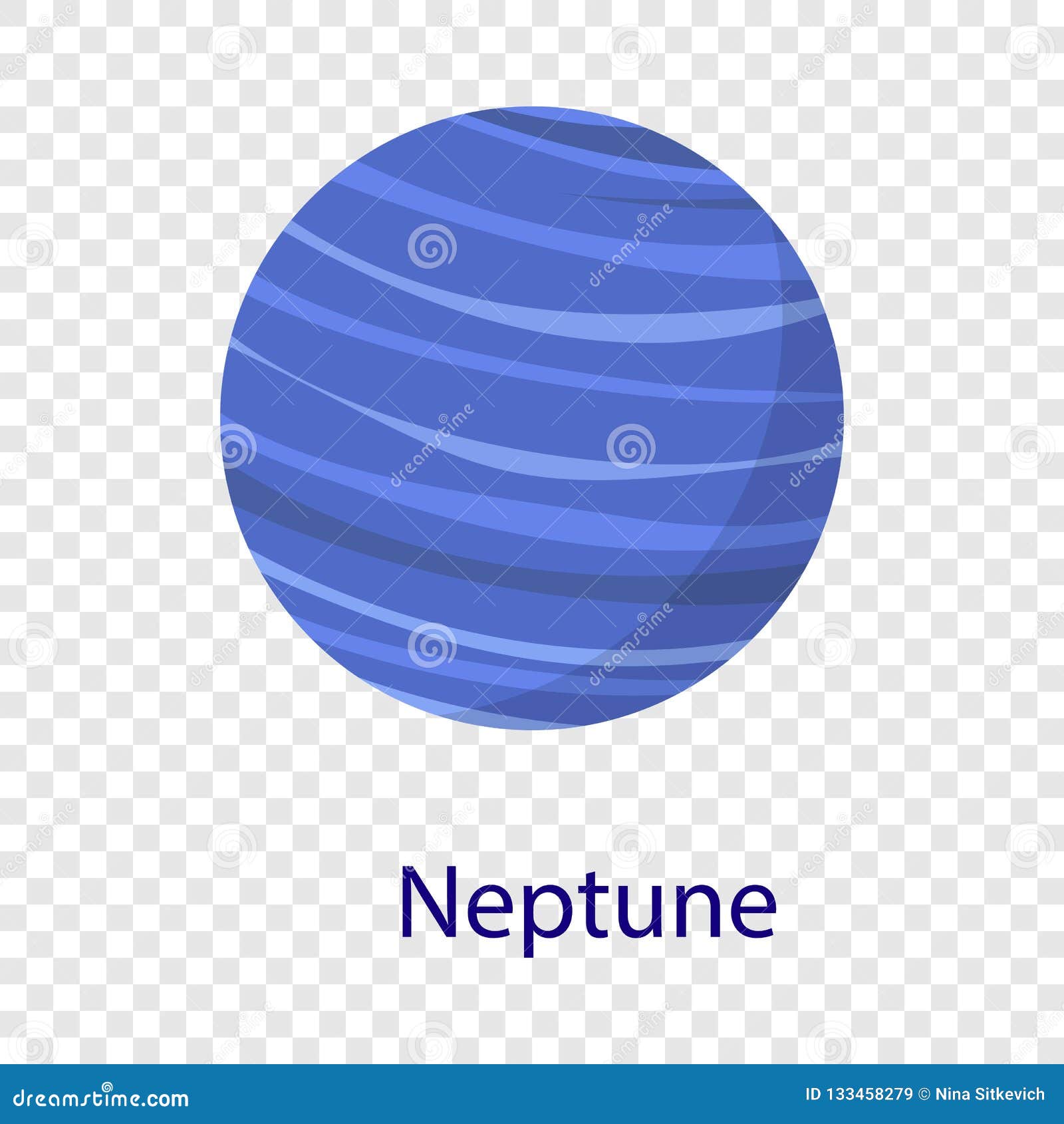 Neptune Planet Icon, Flat Style Stock Vector - Illustration of isolated ... Neptune Planet Icon, Flat Style Stock Vector - Illustration of isolated ...
