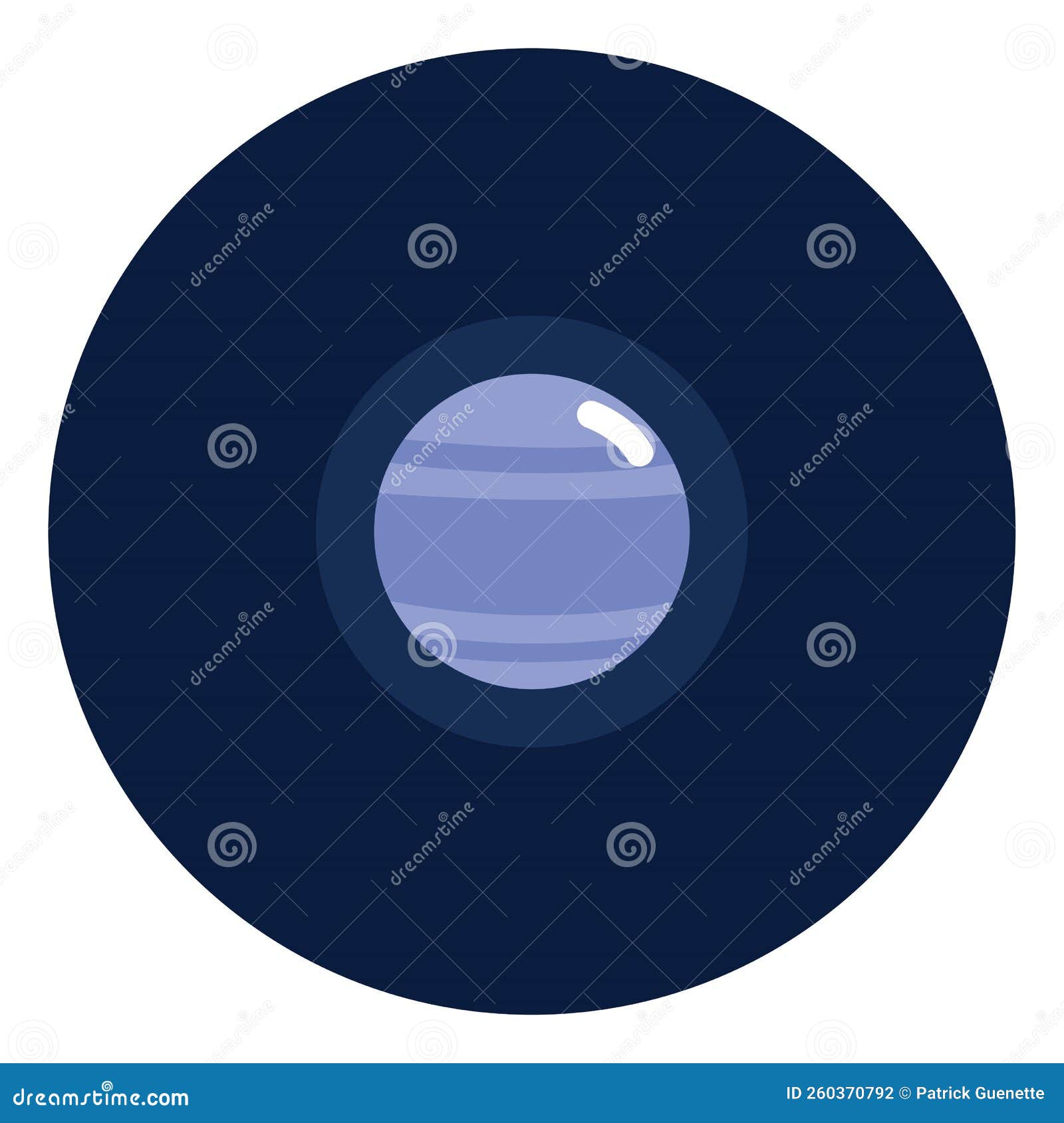 Neptune planet, icon stock vector. Illustration of universe - 260370792