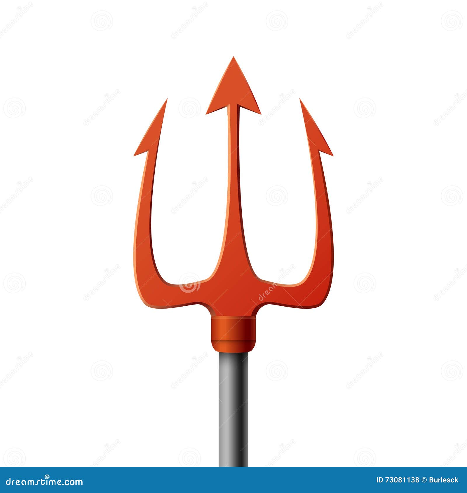 Vector Red Trident Of The Devil Isolated On Transparent Checkered ...