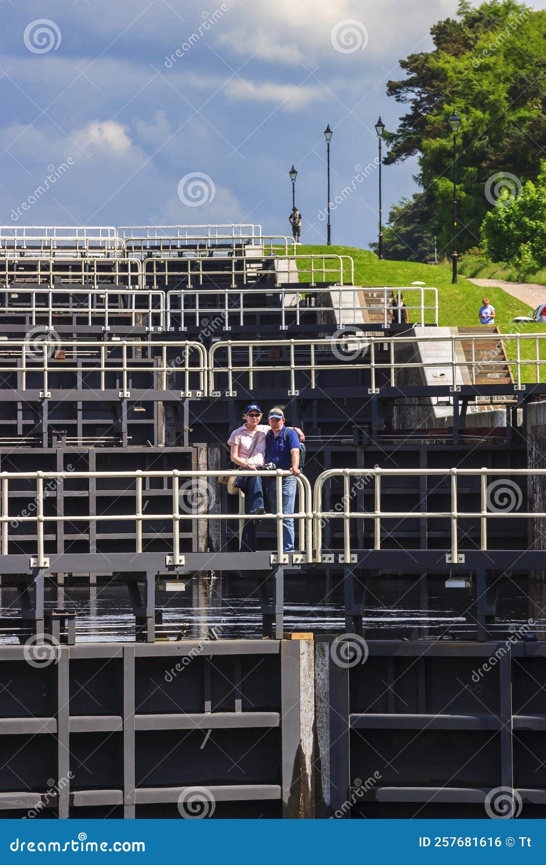 Neptunes Staircase Lock in Scotland with Tourists Editorial Photo ...