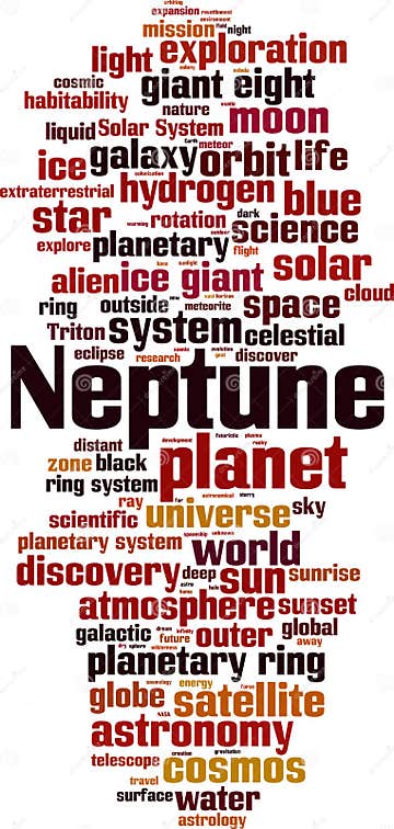 Neptune word cloud stock vector. Illustration of exploration - 175211489