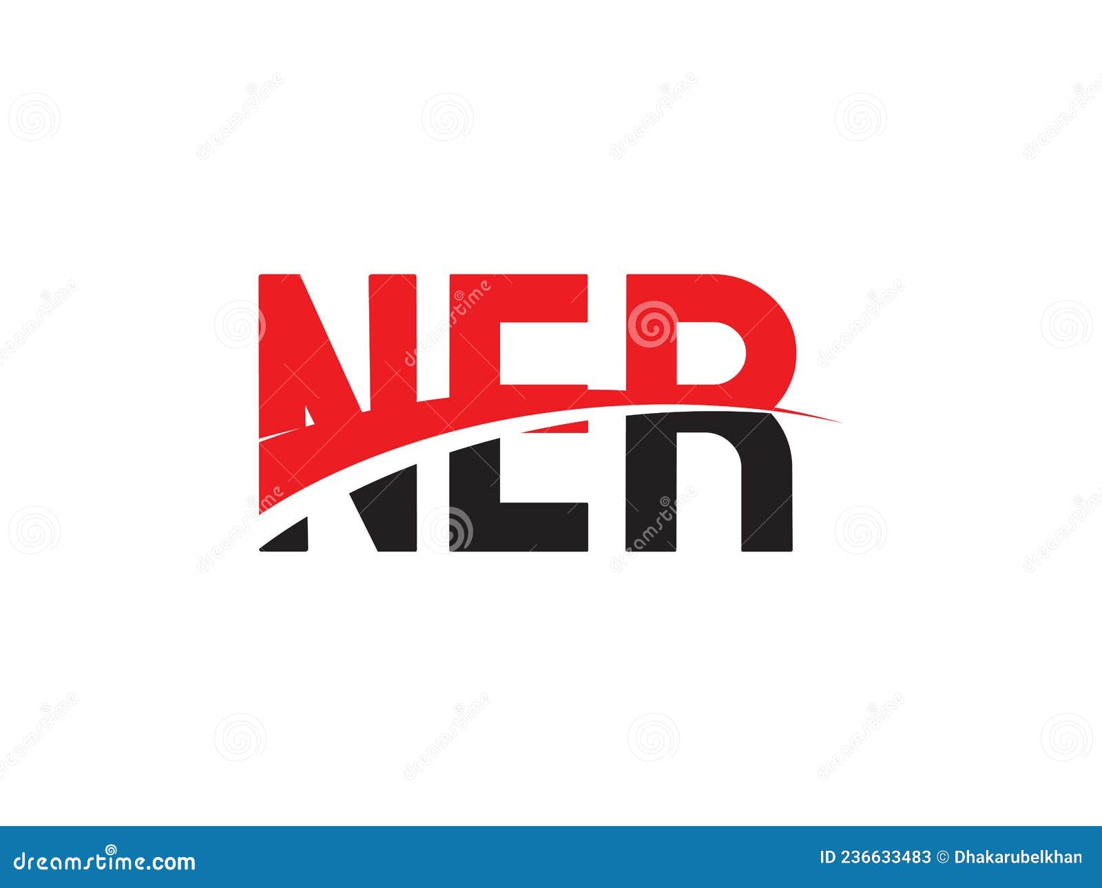 NER Letter Initial Logo Design Vector Illustration Stock Vector ...