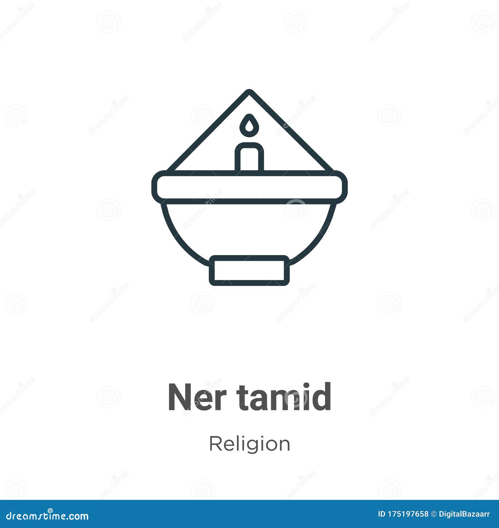 Ner Tamid Vector Icon In 6 Different Modern Styles. Black, Two Colored ...