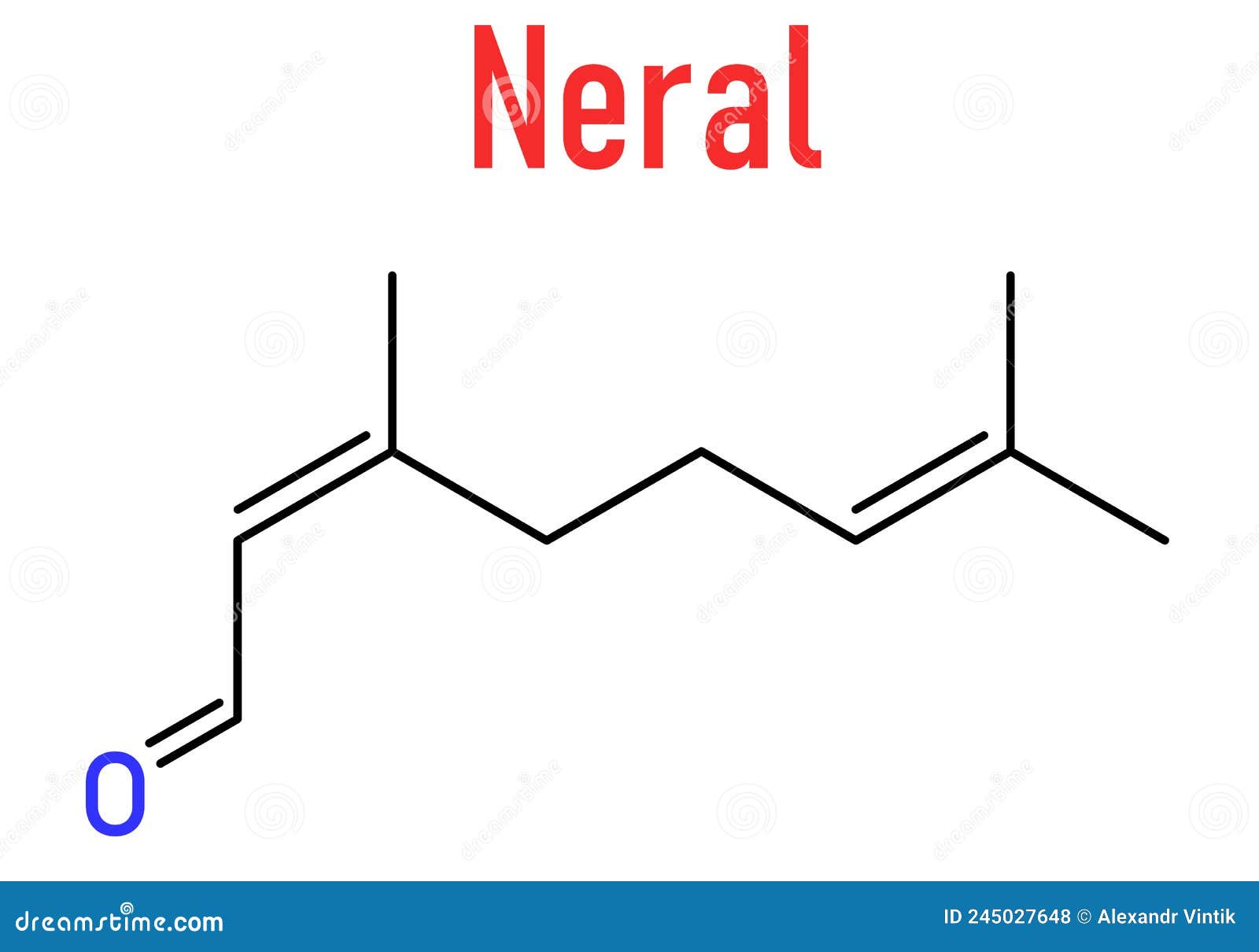 Citral Molecule 3d, Molecular Structure, Ball And Stick Model ...