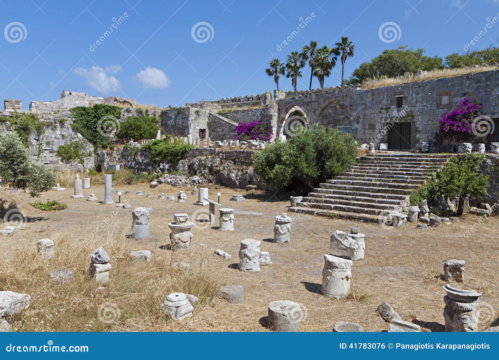 Nerantzia Castle at Kos Island, Greece Stock Photo - Image of history ...