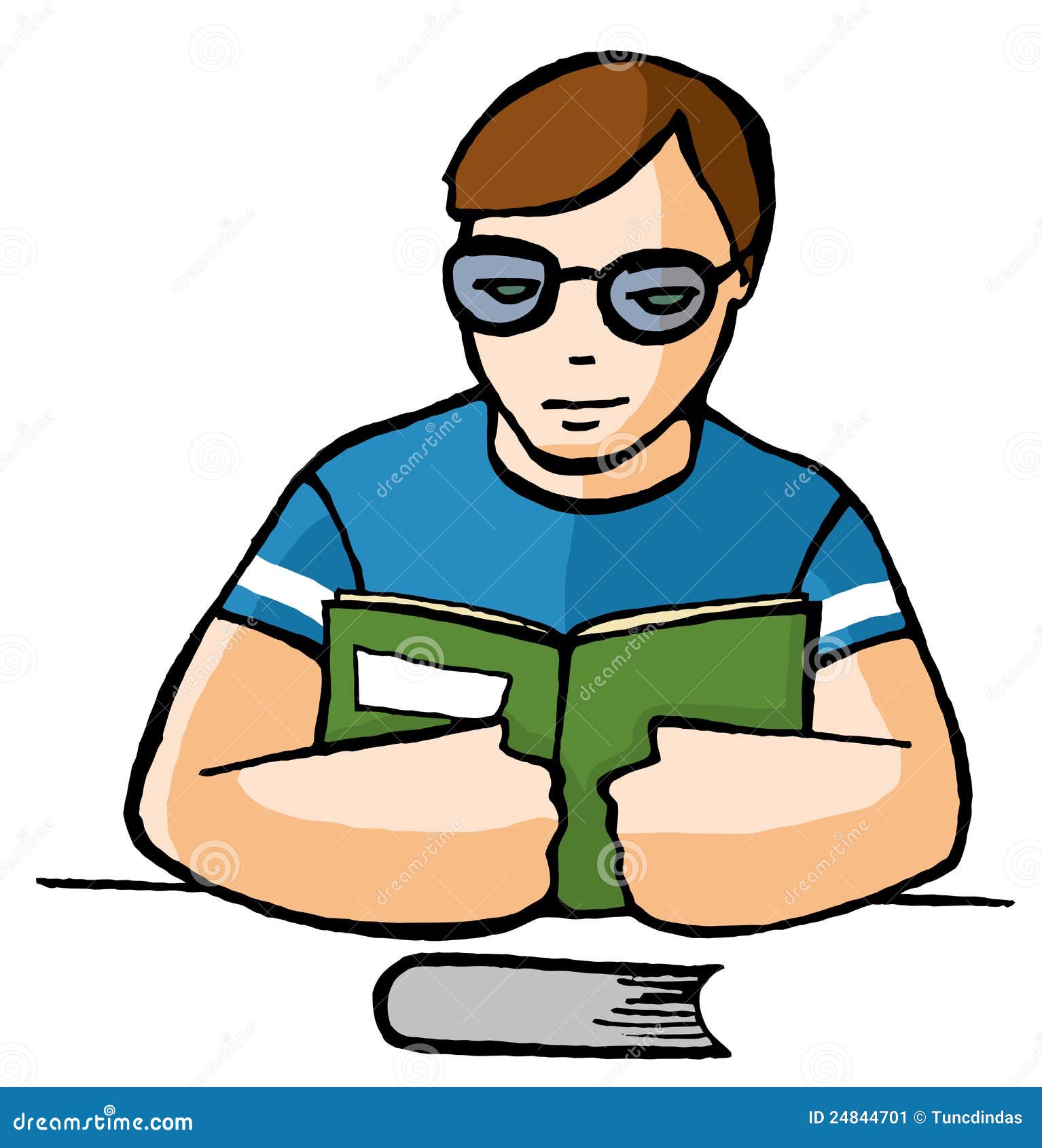 Nerd 01 stock illustration. Illustration of reading, exam - 24844701