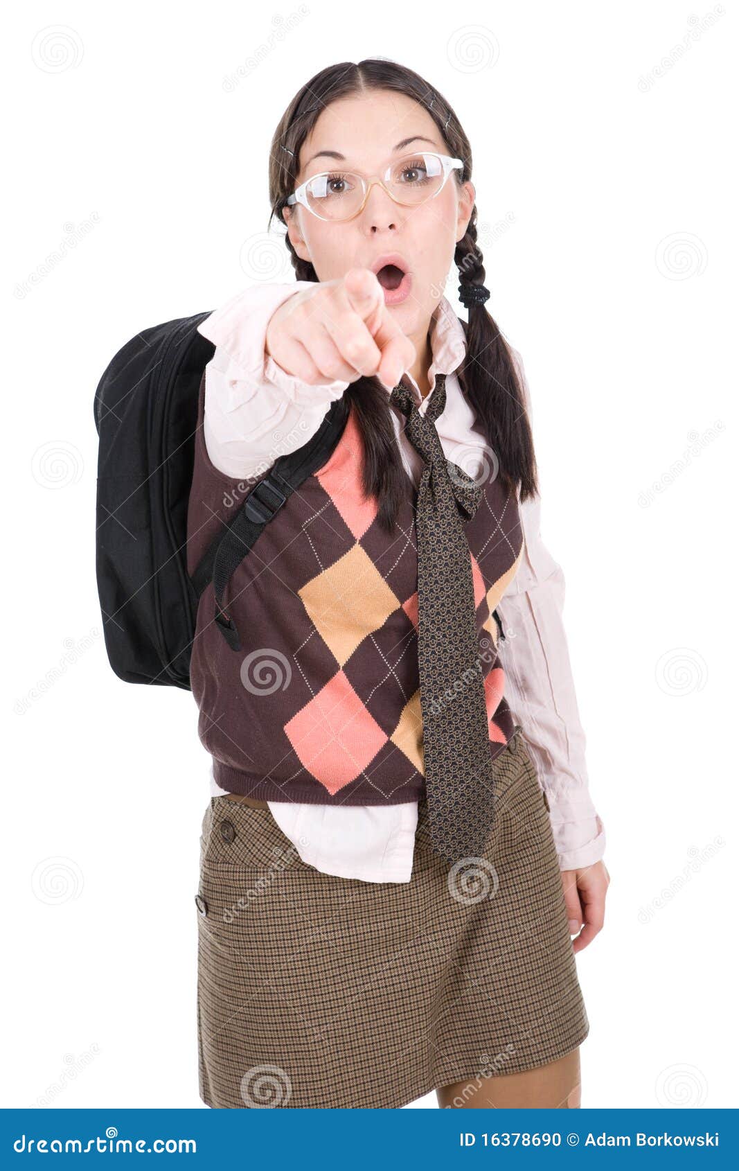 Nerd stock photo. Image of expression, girl, casual, academic - 16378690