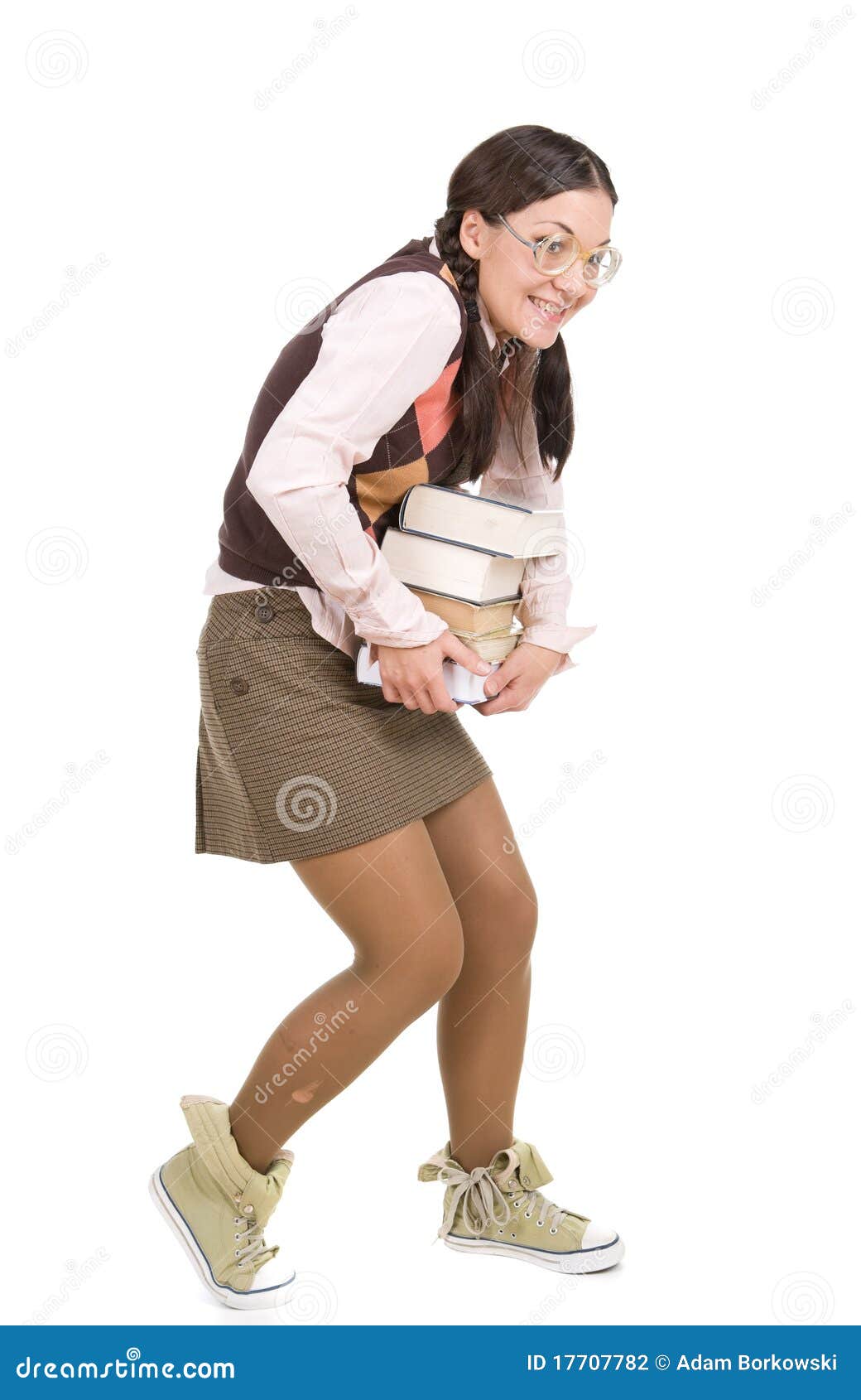 Nerd stock photo. Image of mouth, isolated, adult, girl - 17707782