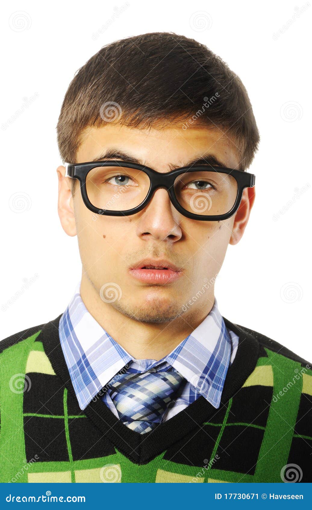 Nerd stock image. Image of retro, glasses, sweater, people - 17730671