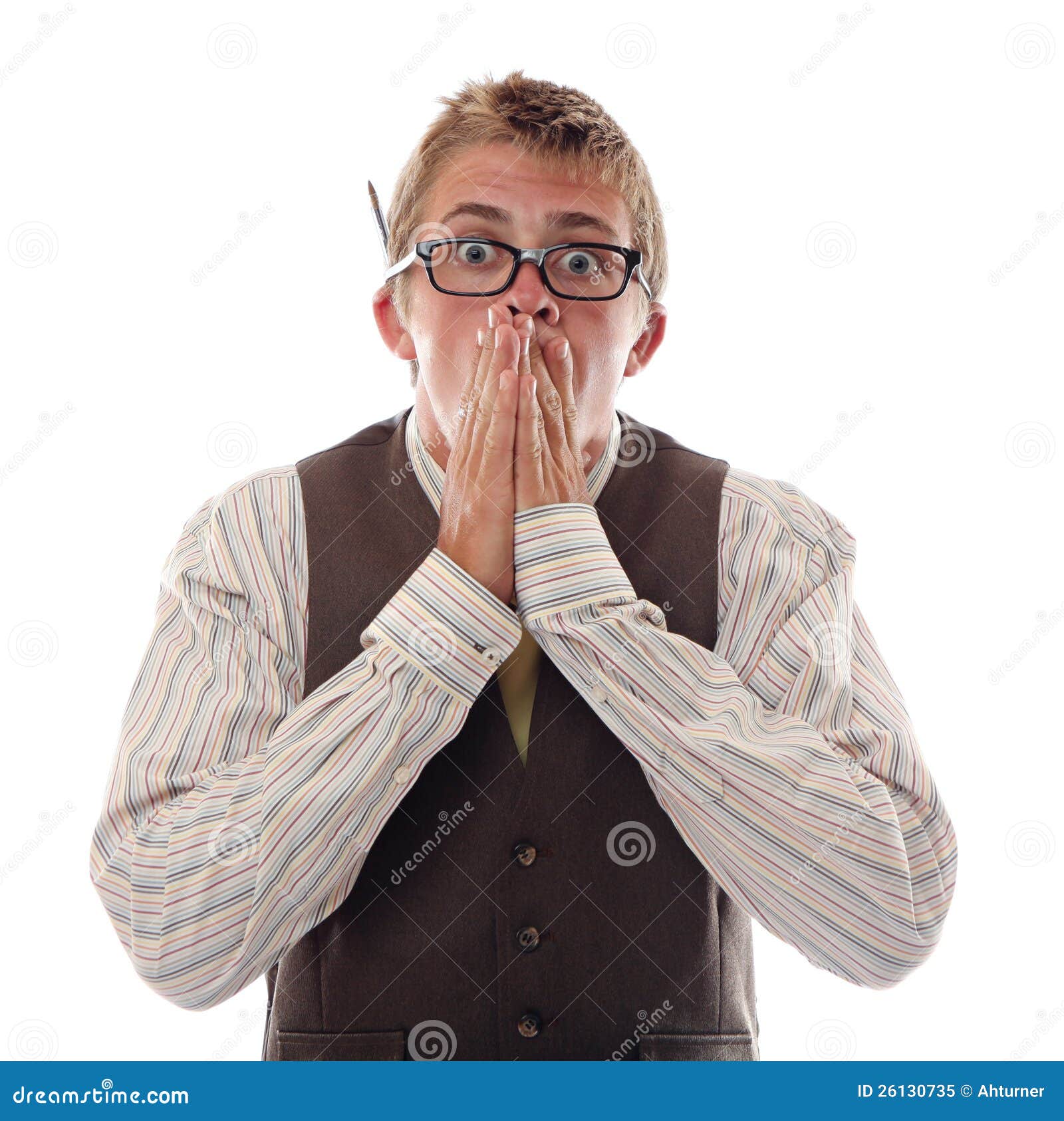 Nerd stock image. Image of portrait, glasses, adult, funny - 26130735