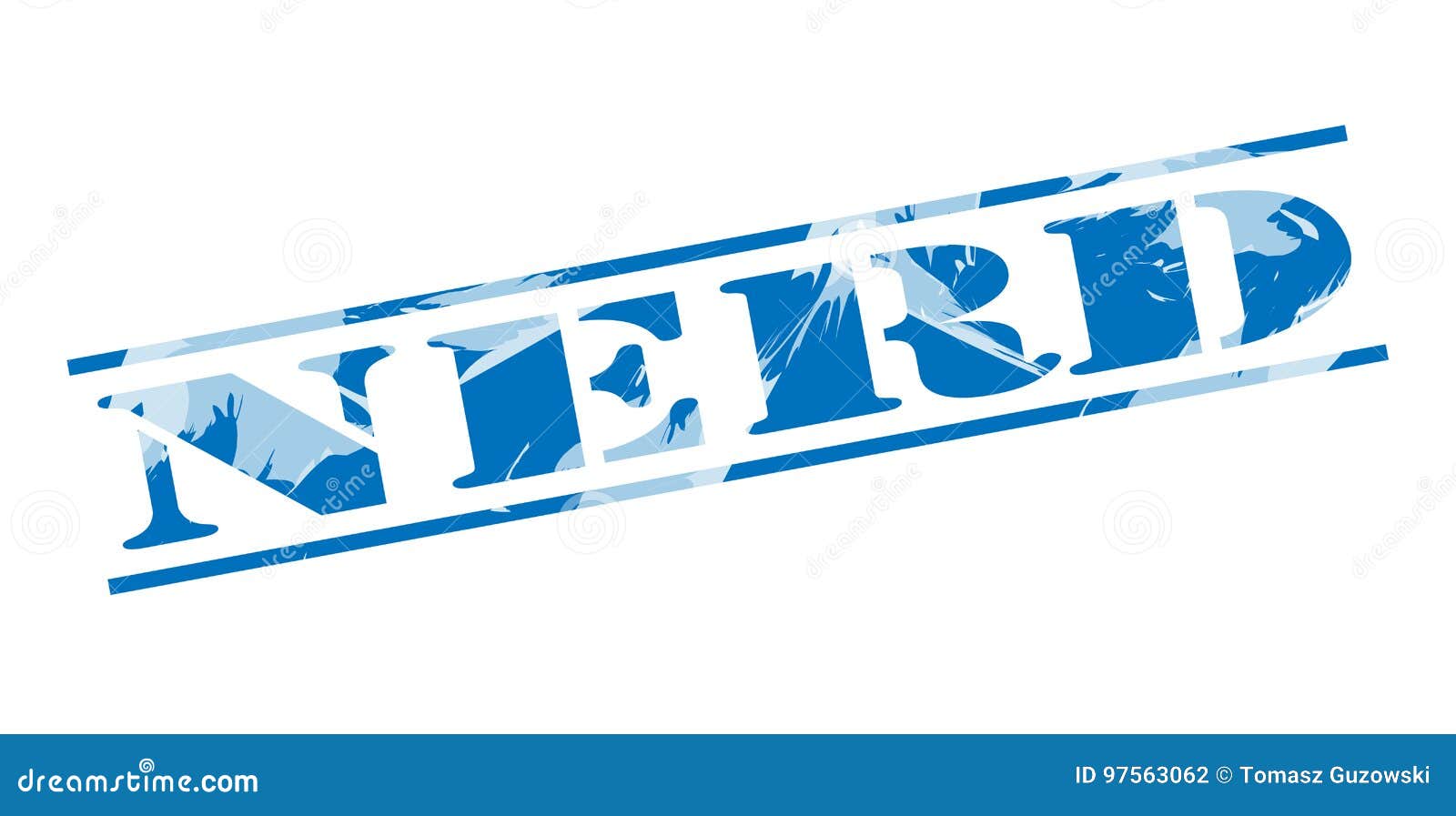 Nerd blue stamp stock illustration. Illustration of illustrative - 97563062