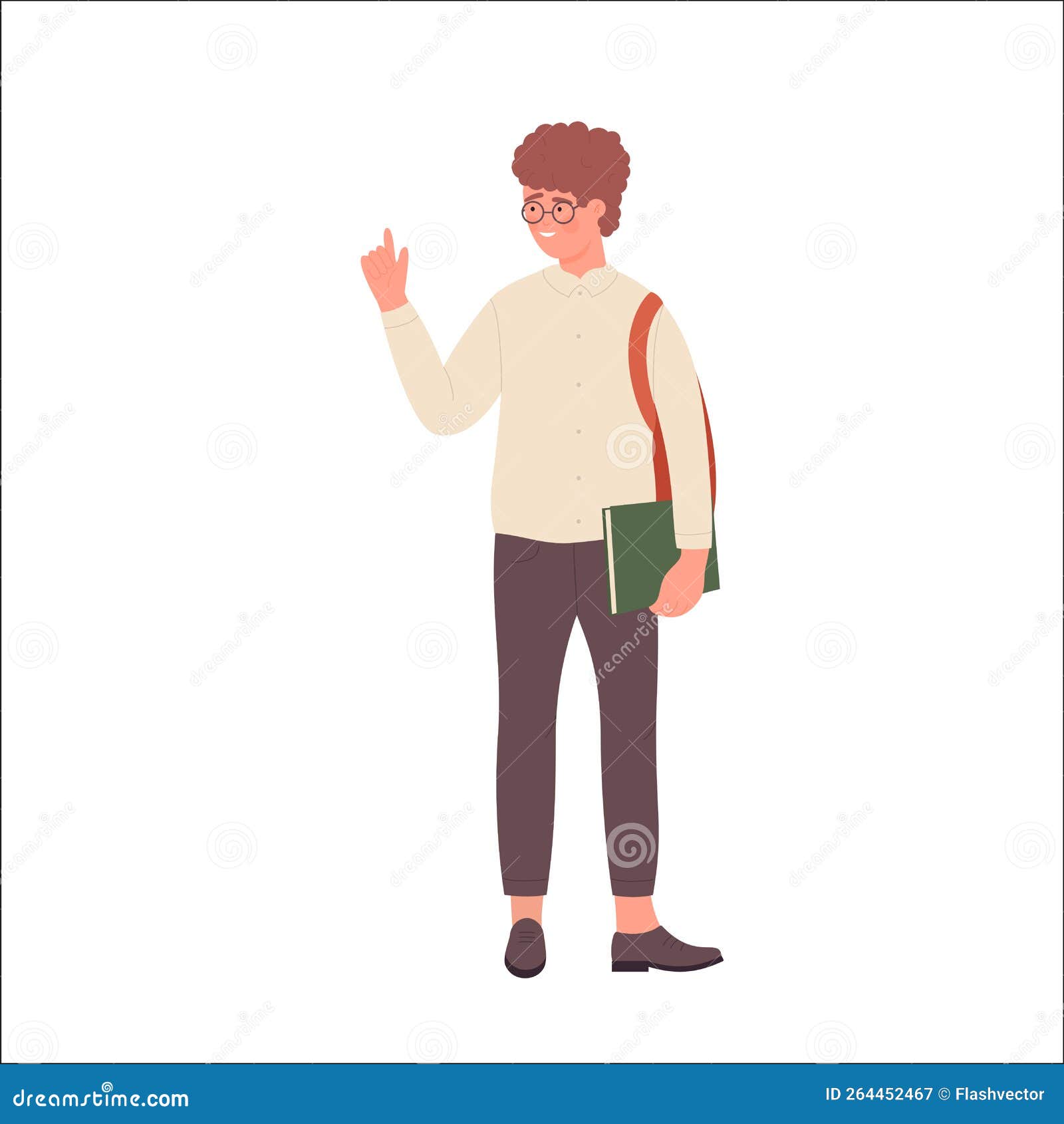 Nerd Boy with Pointing Finger Stock Vector - Illustration of creative ...