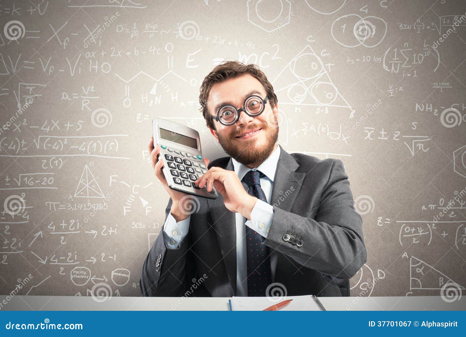 Nerd businessman stock image. Image of financial, funny - 37701067