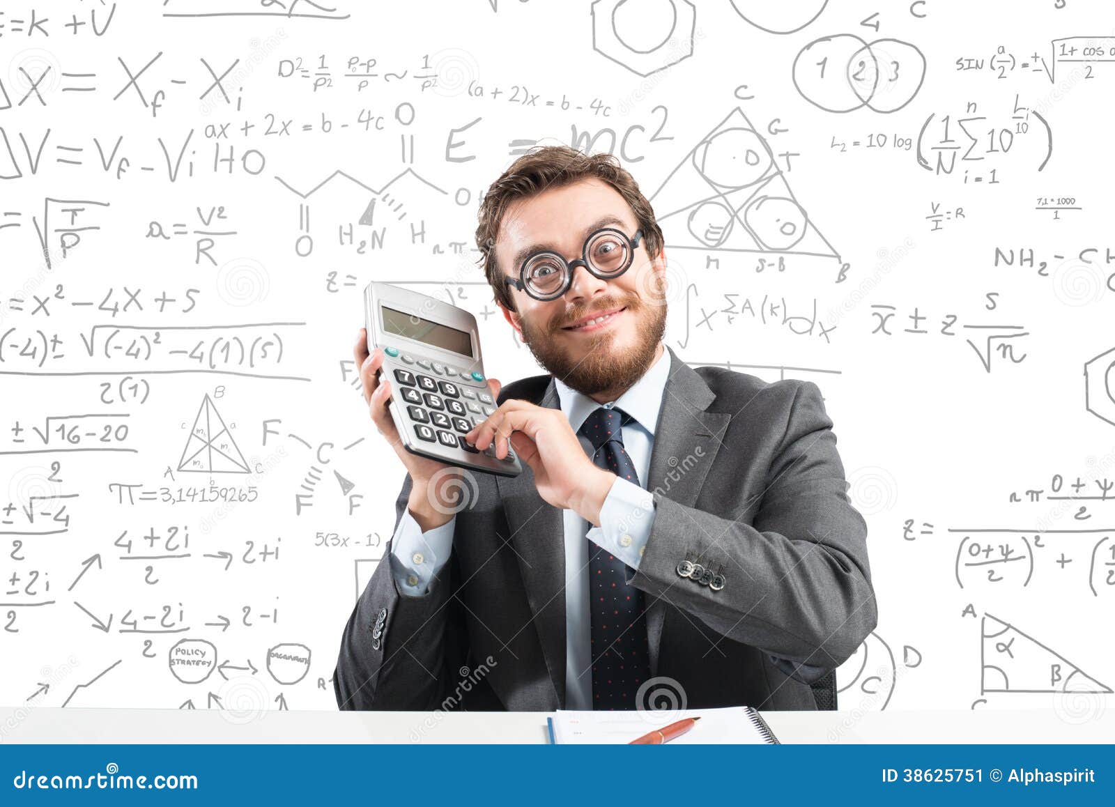 Nerd businessman stock image. Image of concept, genius - 38625751