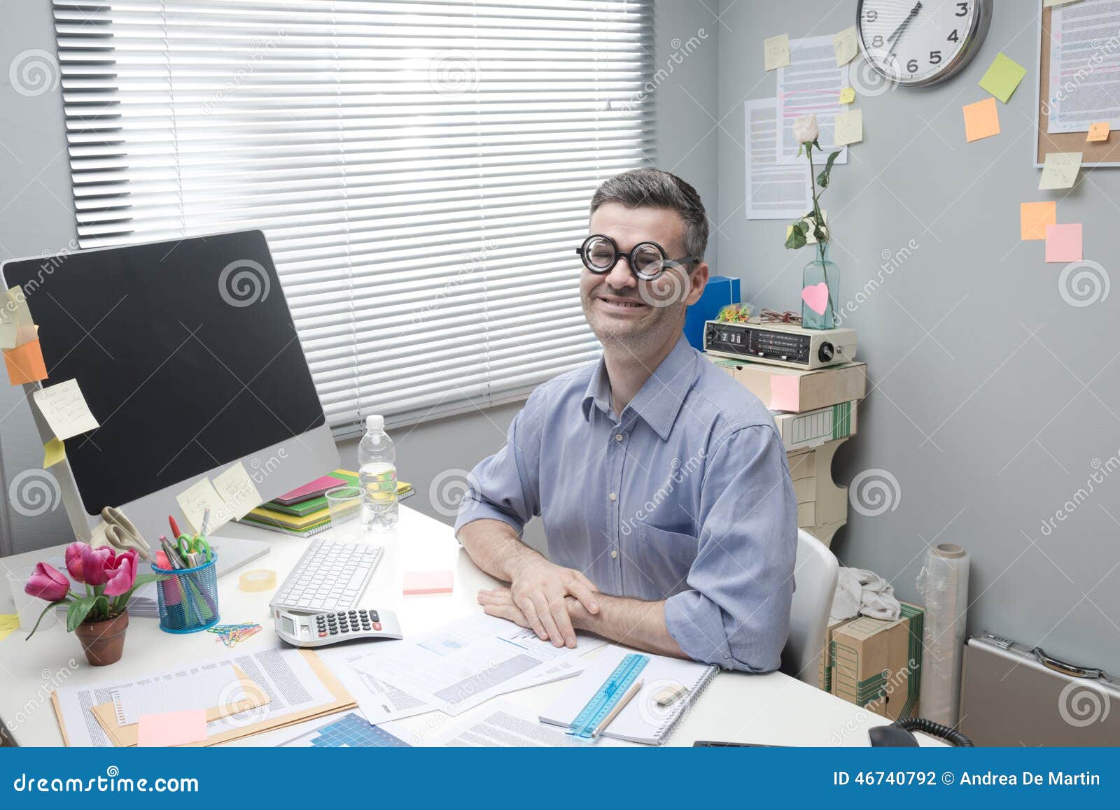 Nerd businessman at work stock photo. Image of eyewear - 46740792