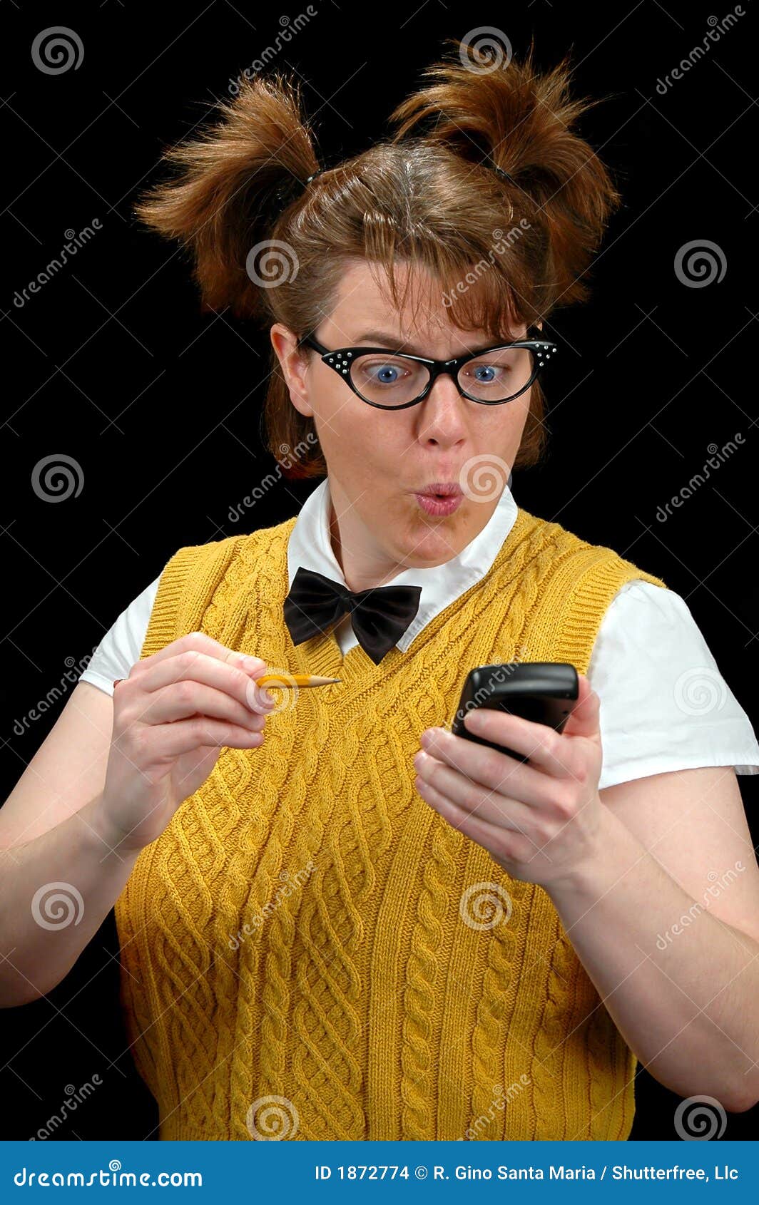 Nerd and calculator stock photo. Image of expression, person - 1872774