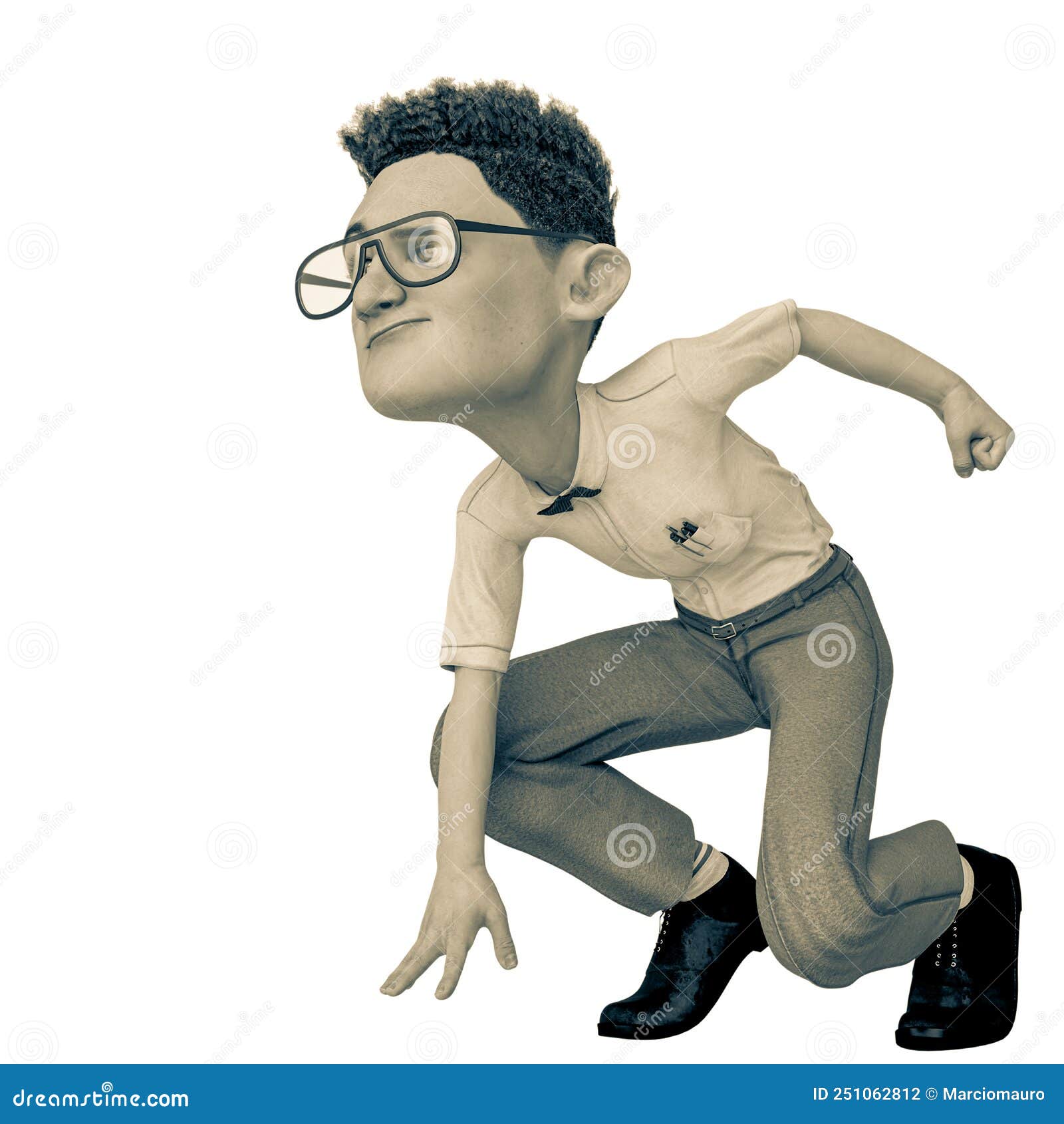 Nerd Cartoon Power Force Royalty-Free Illustration | CartoonDealer.com ...