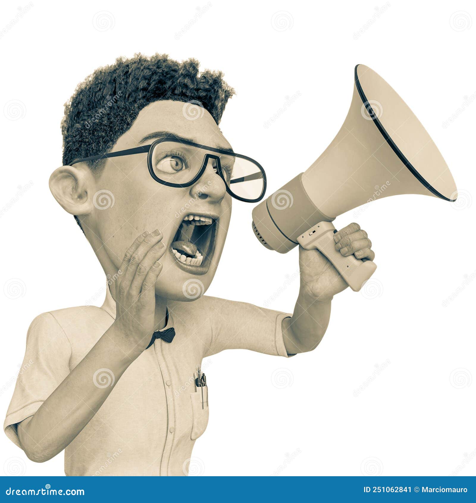 Professor With Megaphone Royalty-Free Stock Photo | CartoonDealer.com ...