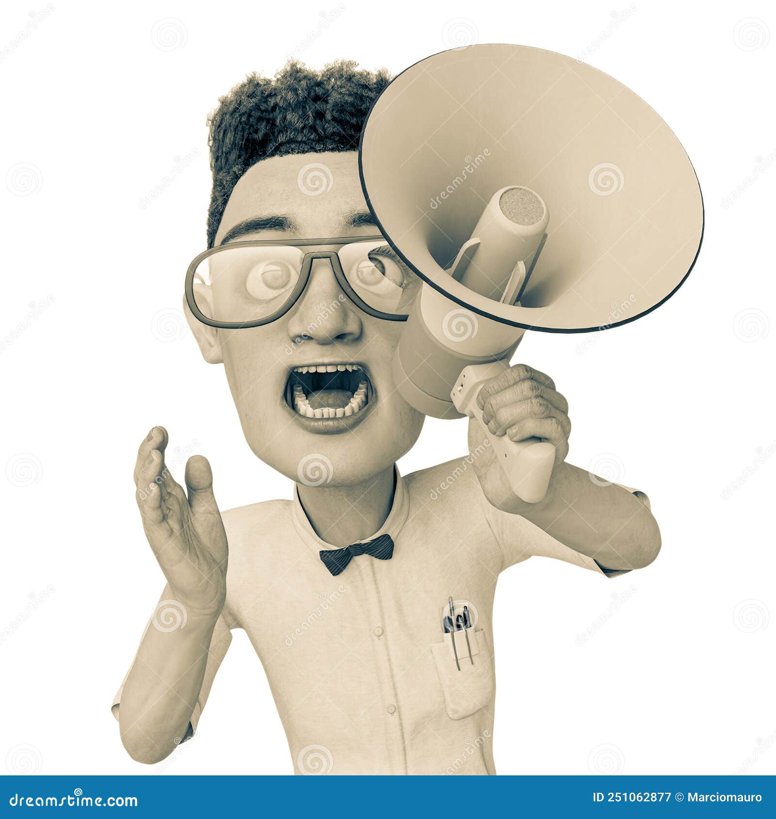 Professor With Megaphone Royalty-Free Stock Photo | CartoonDealer.com ...