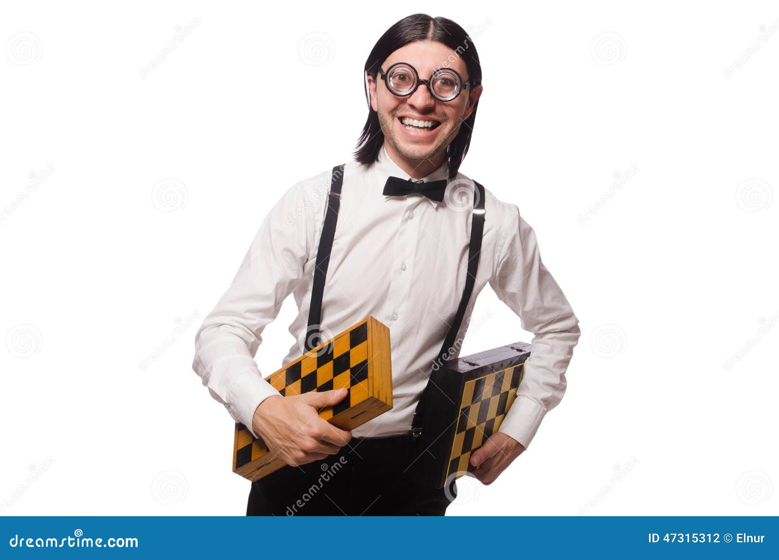 Nerd chess player isolated stock photo. Image of piece - 47315312