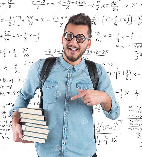 Nerd in classroom stock image. Image of goofy, hard, amazing - 52764885