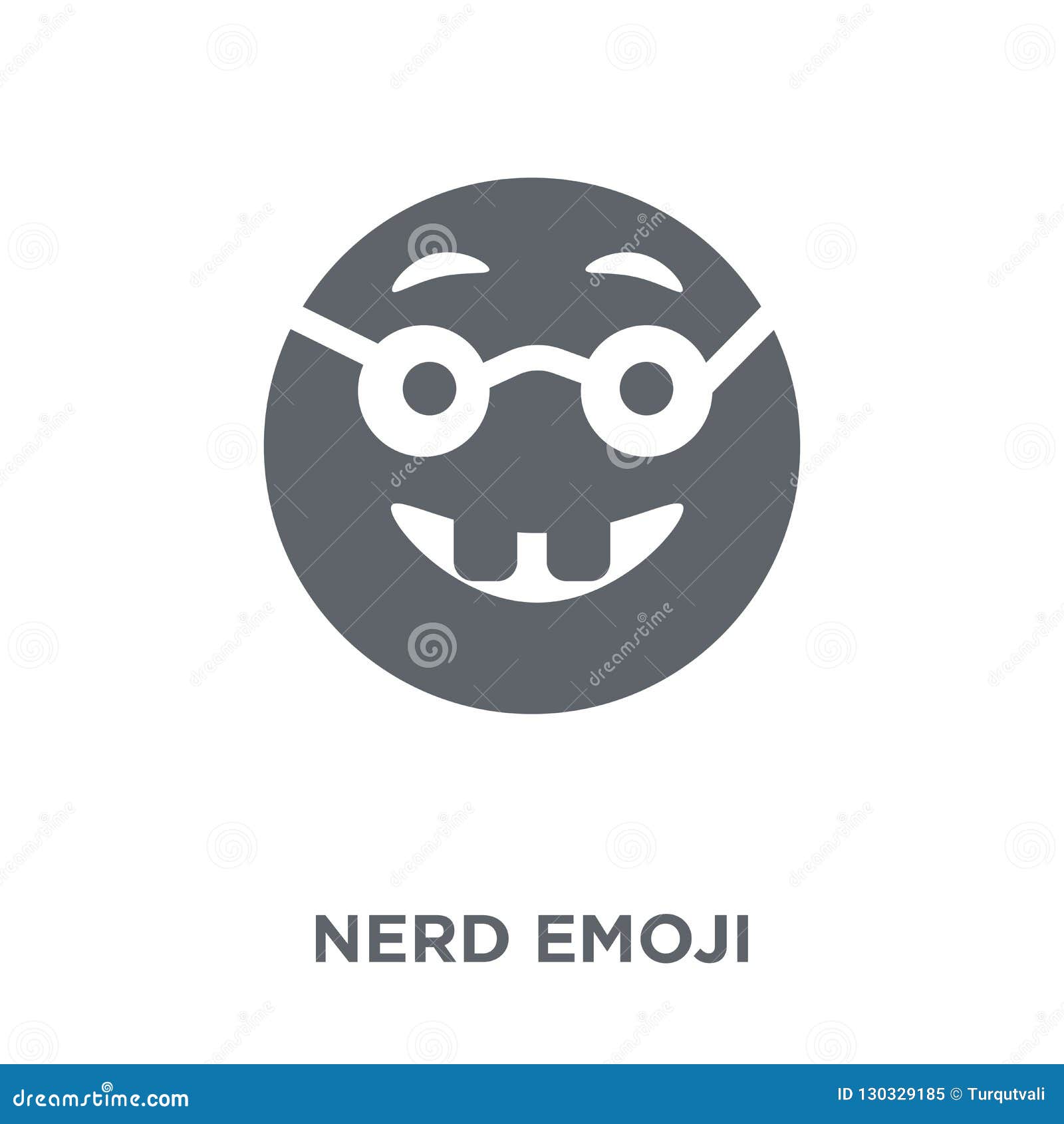 Nerd Emoji Isolated On White Background, Emoticon With Glasses Stock ...