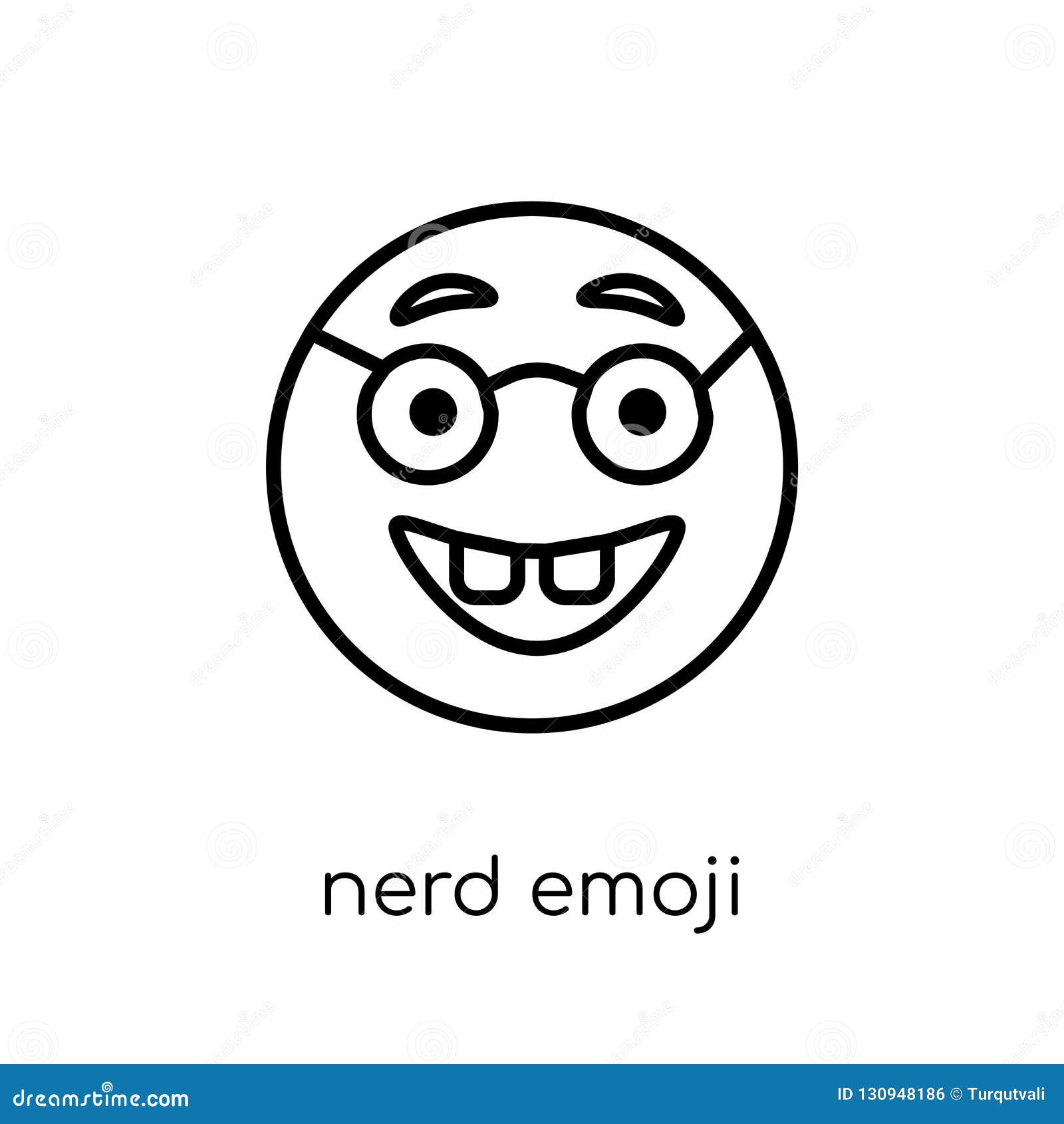 Nerd Emoji Icon from Emoji Collection. Stock Vector - Illustration of ...