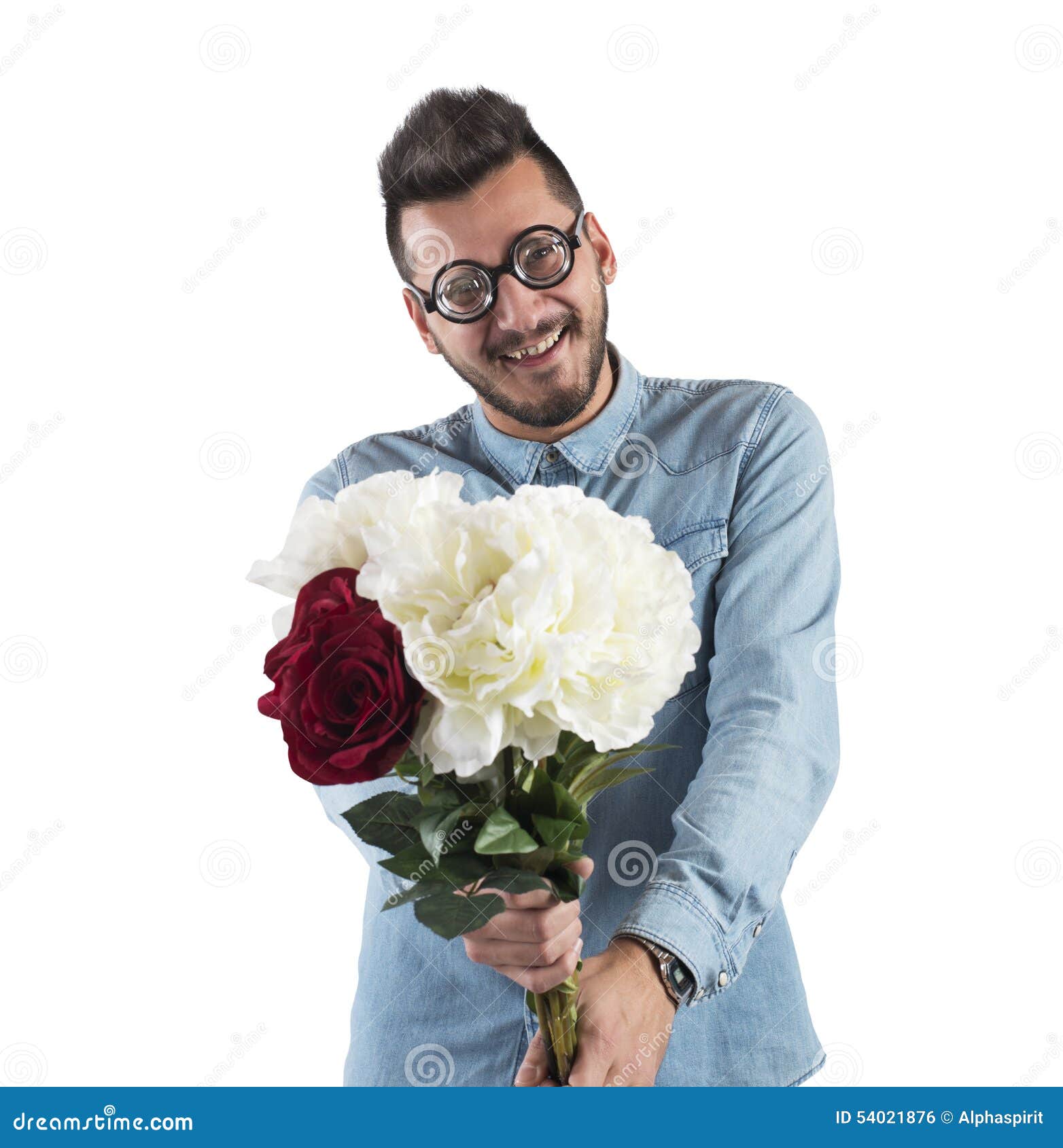 Nerd flowers bouquet stock photo. Image of amazed, infatuation - 54021876