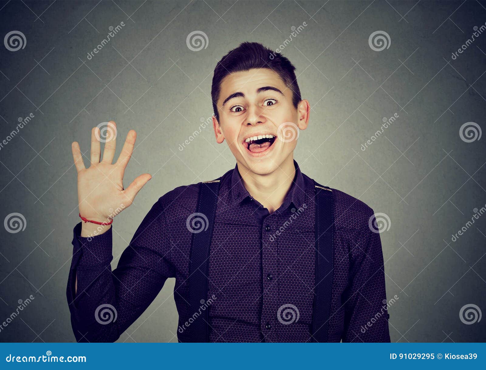 Nerd Funny Man Saying Hello Stock Image - Image of idiot, eccentric ...