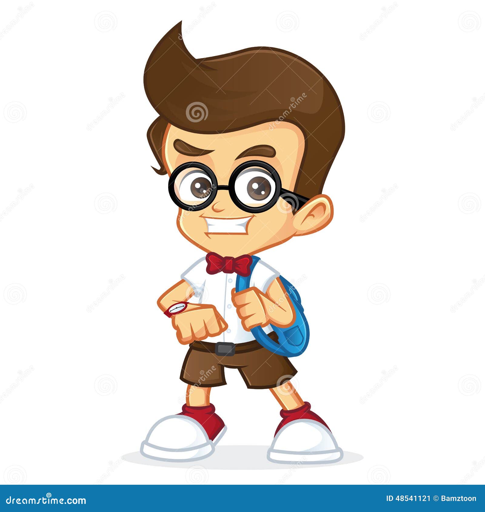 Nerd Geek ready to school stock vector. Illustration of nerd - 48541121