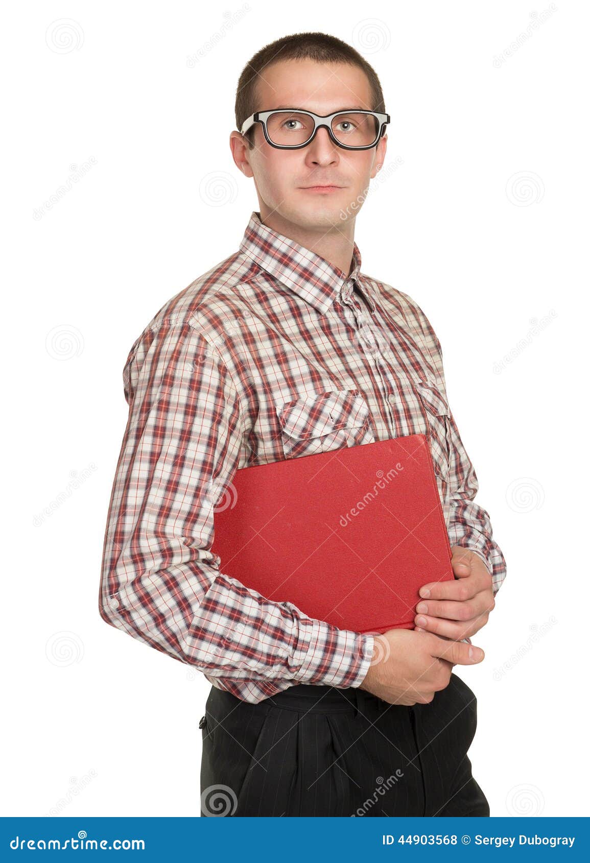Nerd with Glasses and a Book in Hand Stock Photo - Image of people ...