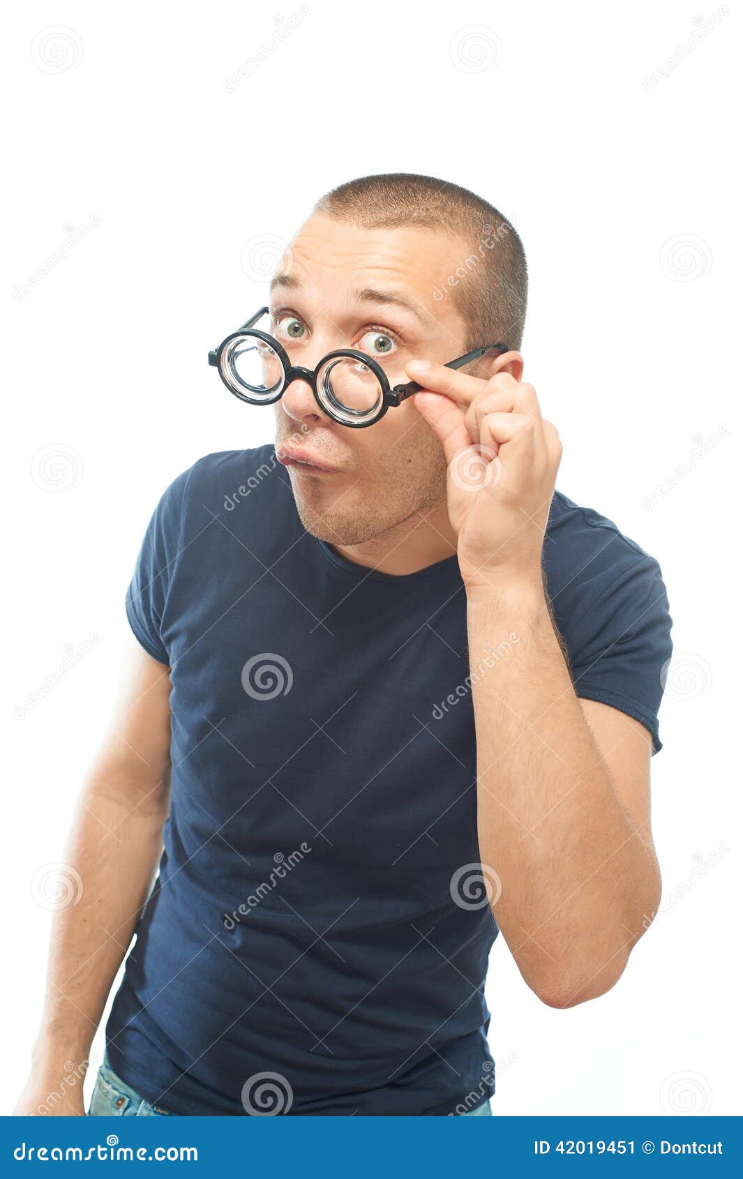 Nerd with glasses stock image. Image of happy, glasses - 42019451