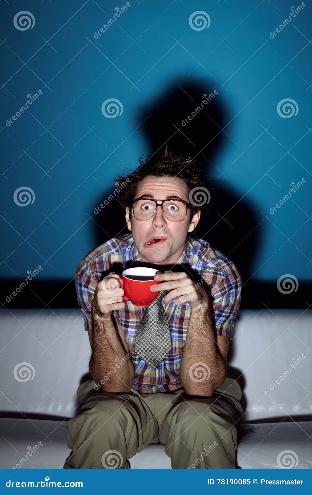 Nerd at home stock image. Image of stupid, disheveled - 78190085