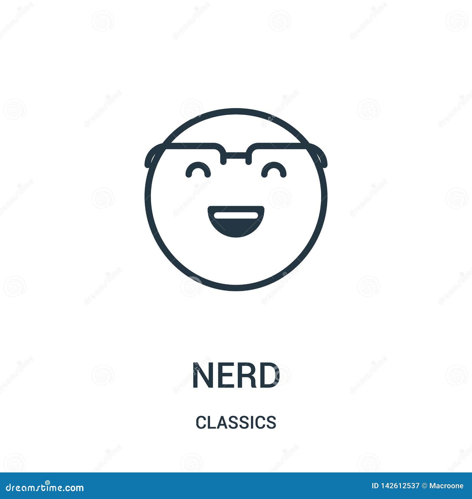 Nerd Icon Vector From Classics Collection. Thin Line Nerd Outline Icon ...