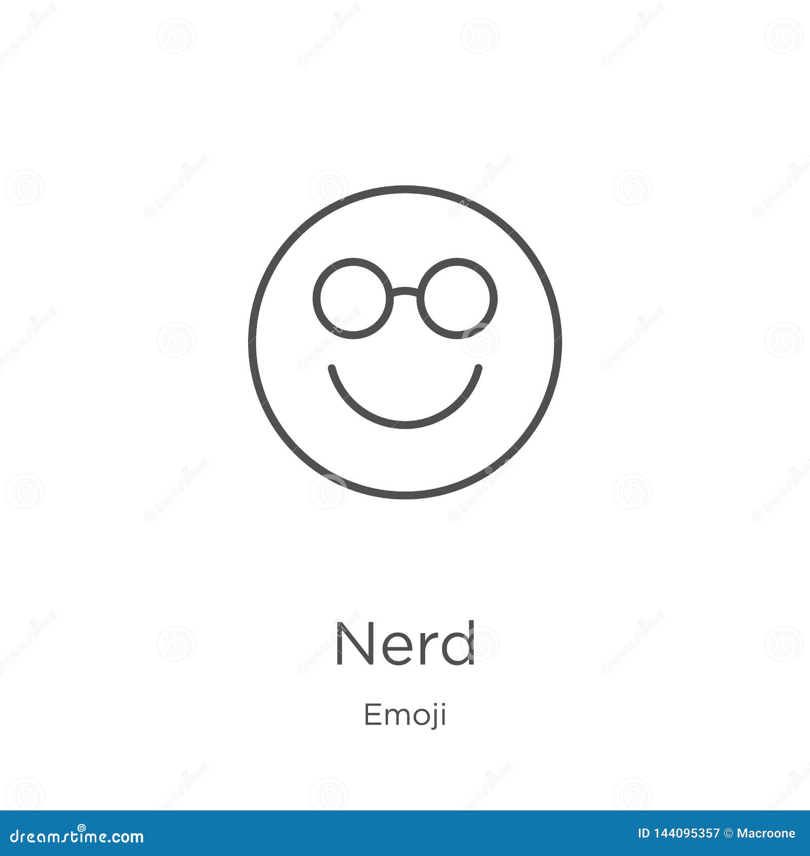 Nerd Icon Vector from Emoji Collection. Thin Line Nerd Outline Icon ...