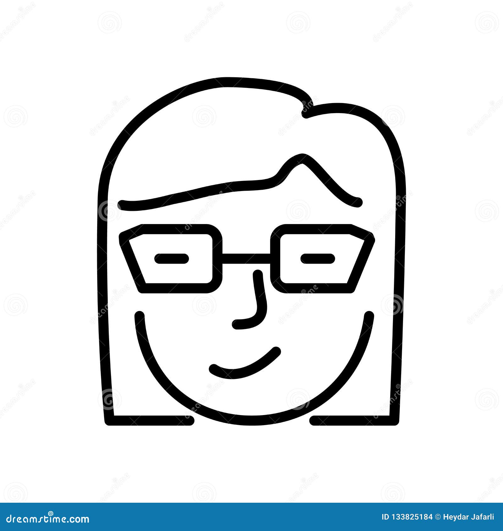 Nerd Icon Vector Isolated on White Background, Nerd Sign , Linear and ...