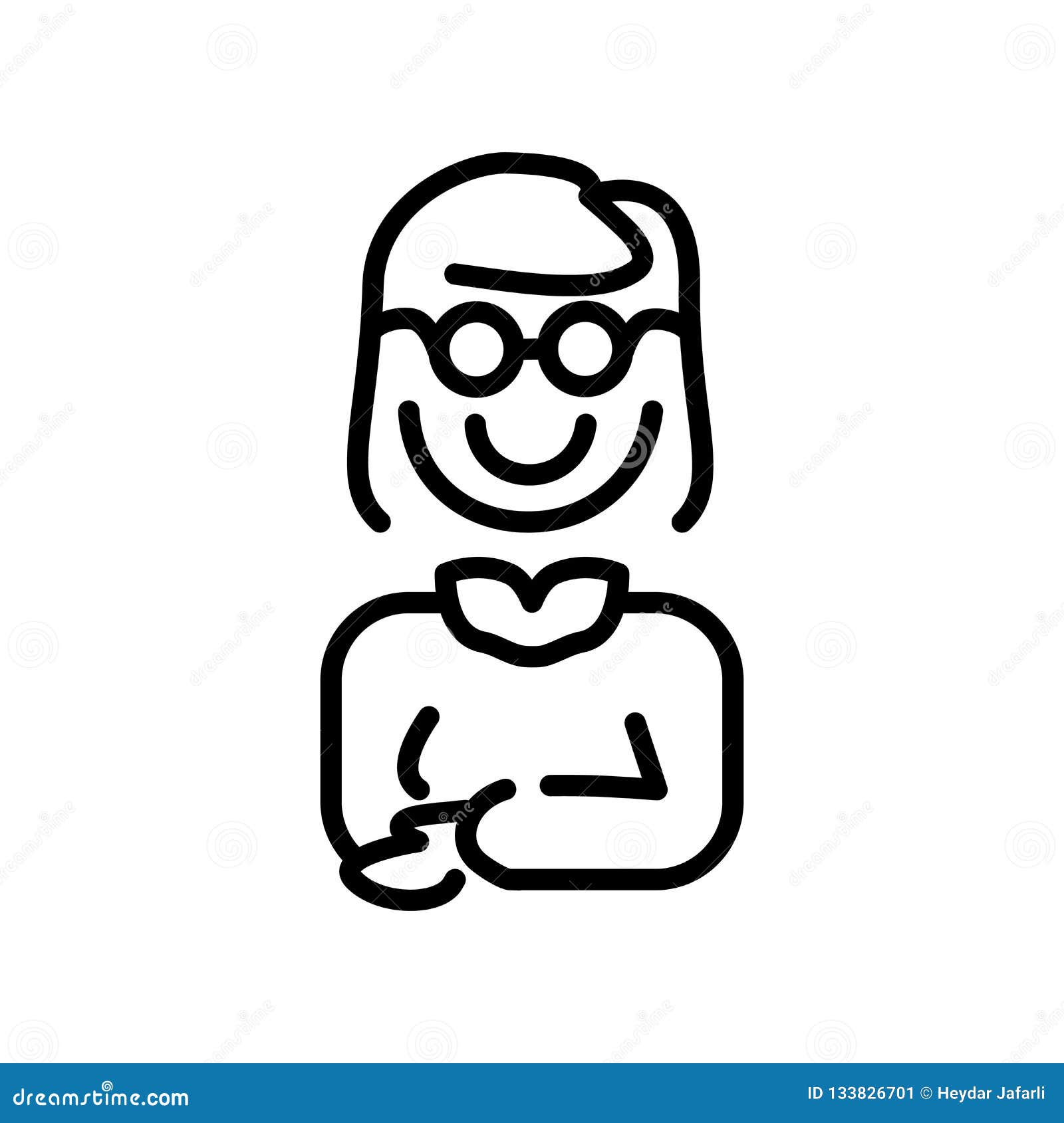 Nerd Icon Vector Isolated on White Background, Nerd Sign , Linear and ...