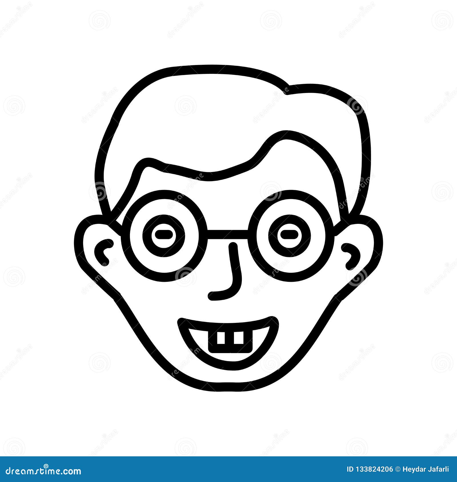 Nerd Icon Vector Isolated on White Background, Nerd Sign , Linear and ...