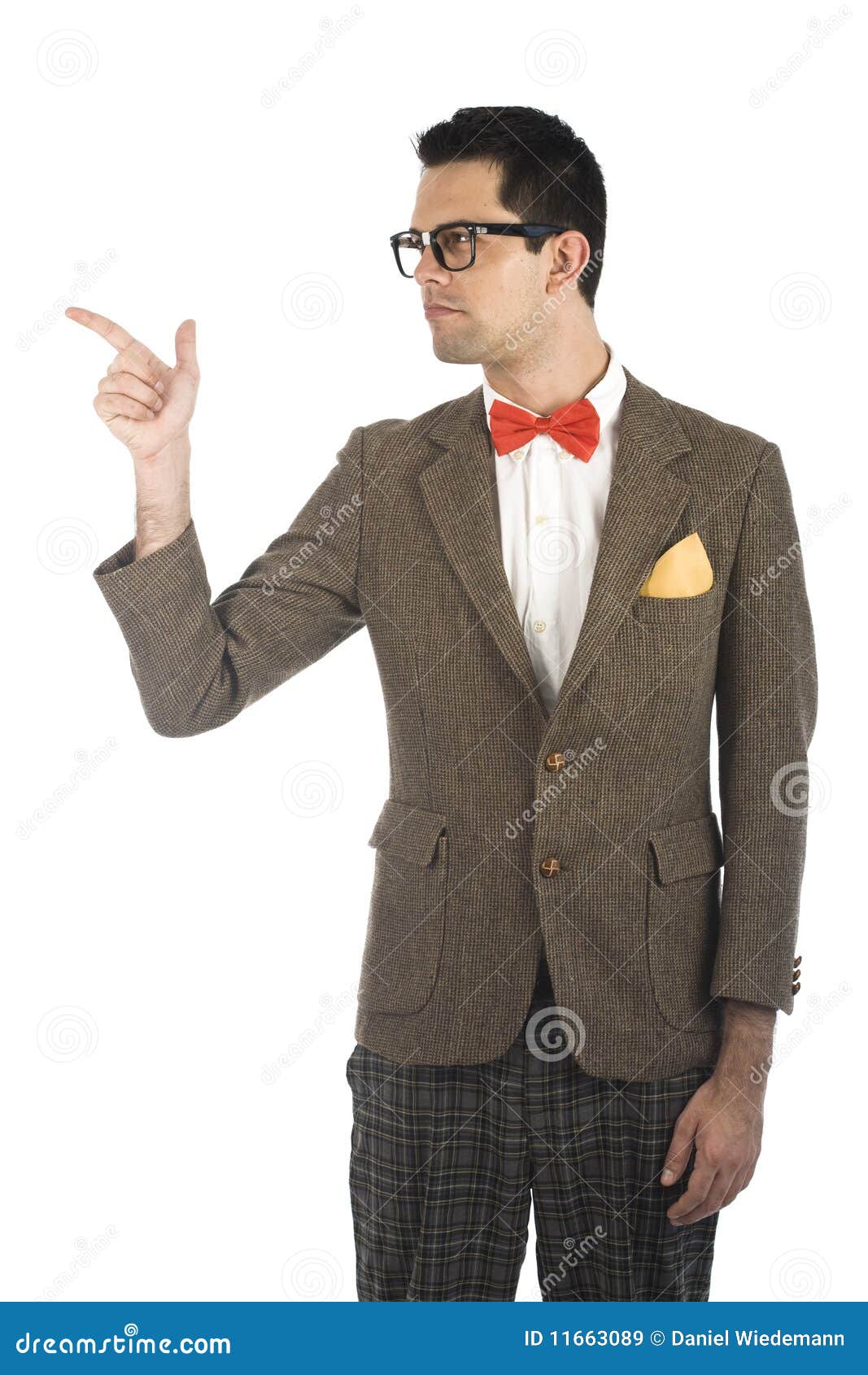 Nerd isolated on white stock image. Image of nerd, person - 11663089
