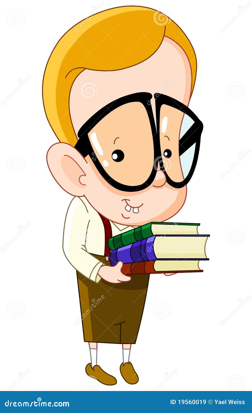 Nerd kid stock vector. Illustration of dork, book, nerdy - 19560019