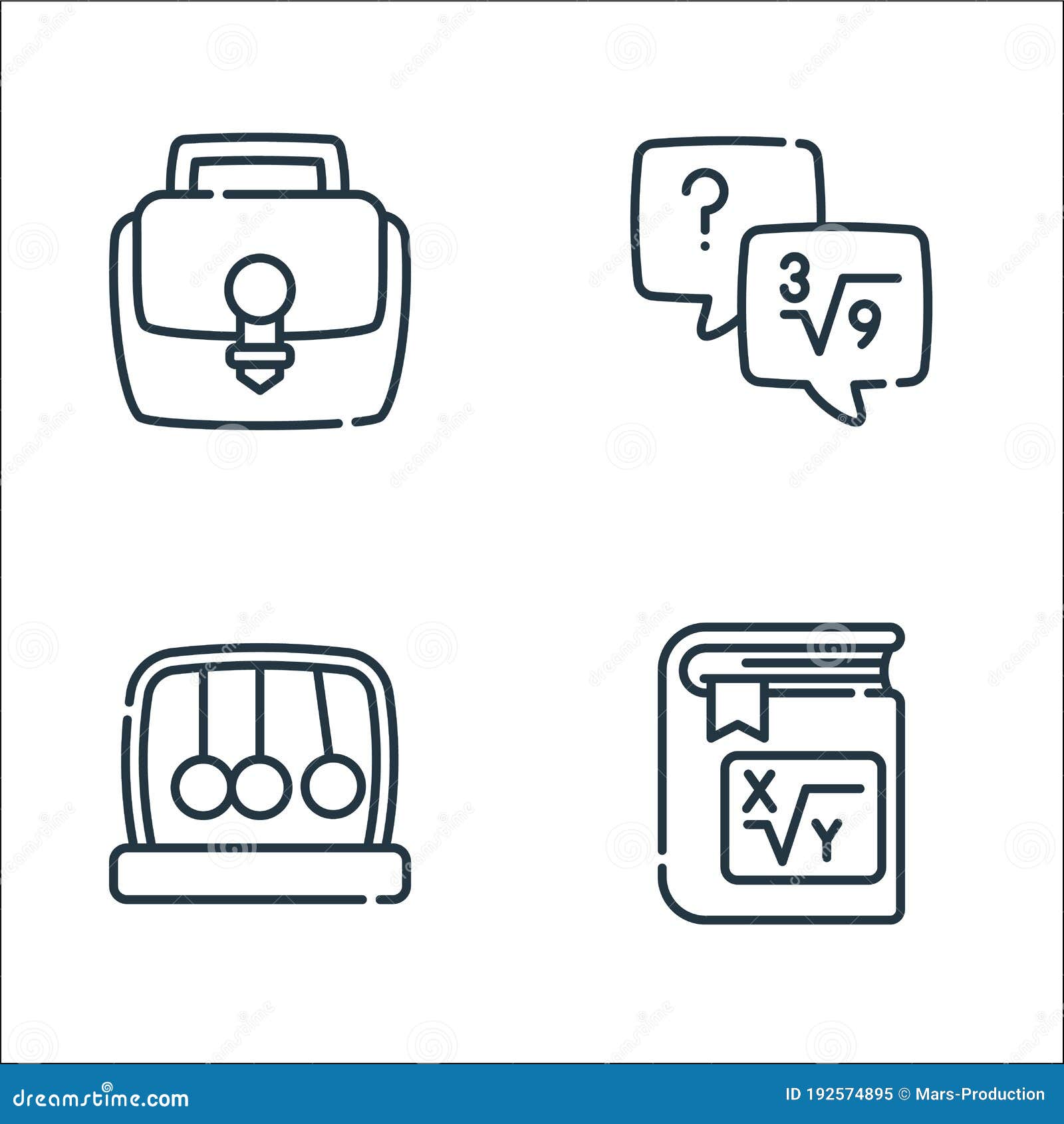 Nerd Line Icons. Linear Set Stock Vector - Illustration of document ...