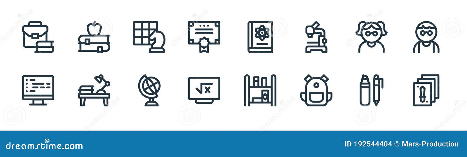 Nerd Line Icons. Linear Set Stock Vector - Illustration of education ...