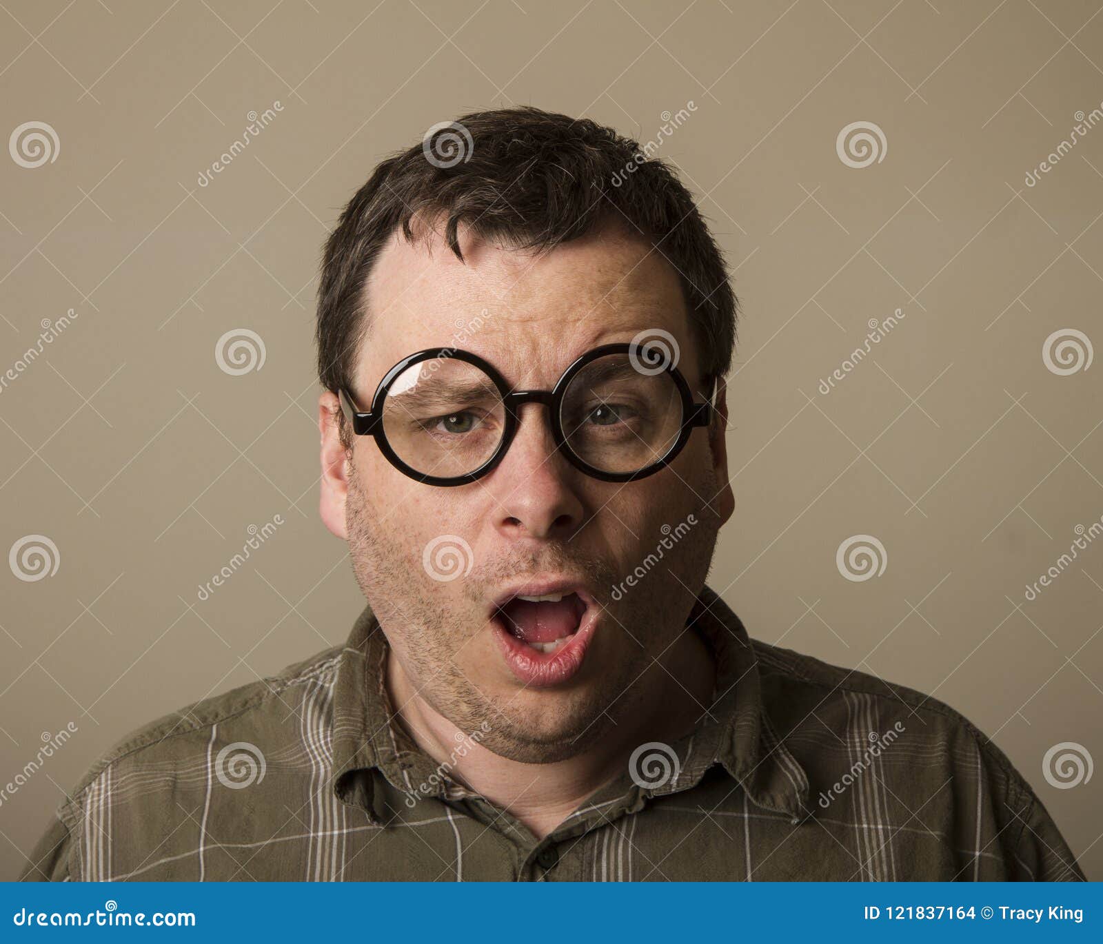 Surprised geek who is mad stock photo. Image of leisure - 121837164