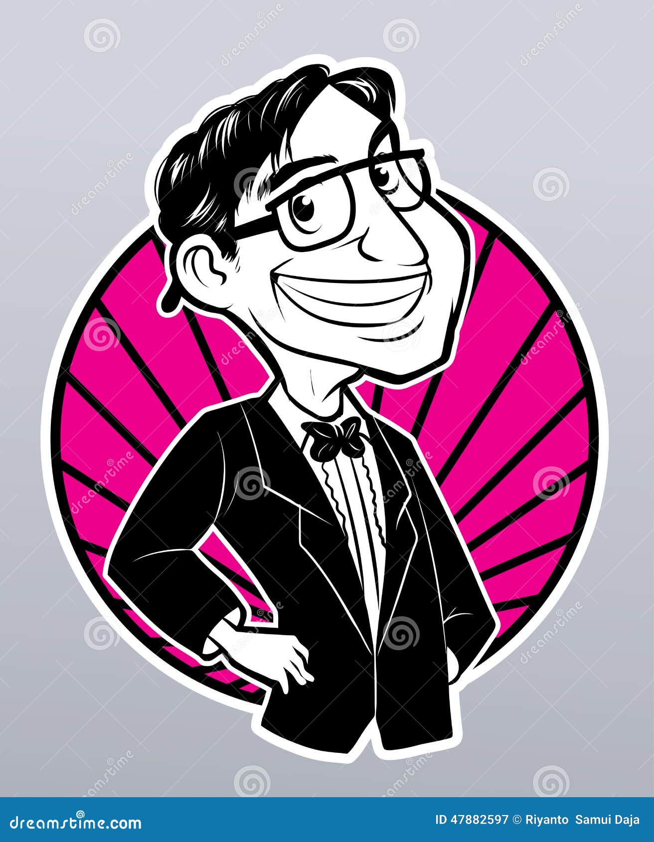 Nerd man stock vector. Illustration of retro, human, expressive - 47882597