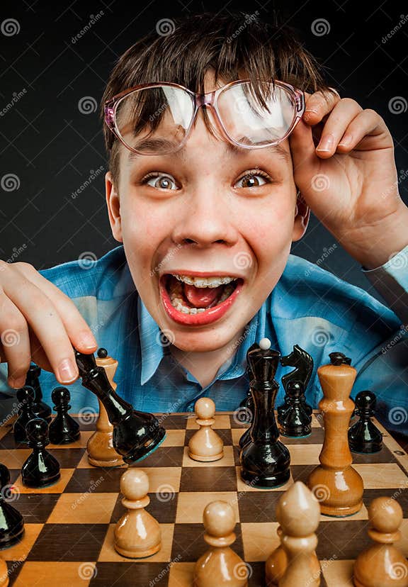 Nerd play chess stock photo. Image of hobbies, leisure - 40889444
