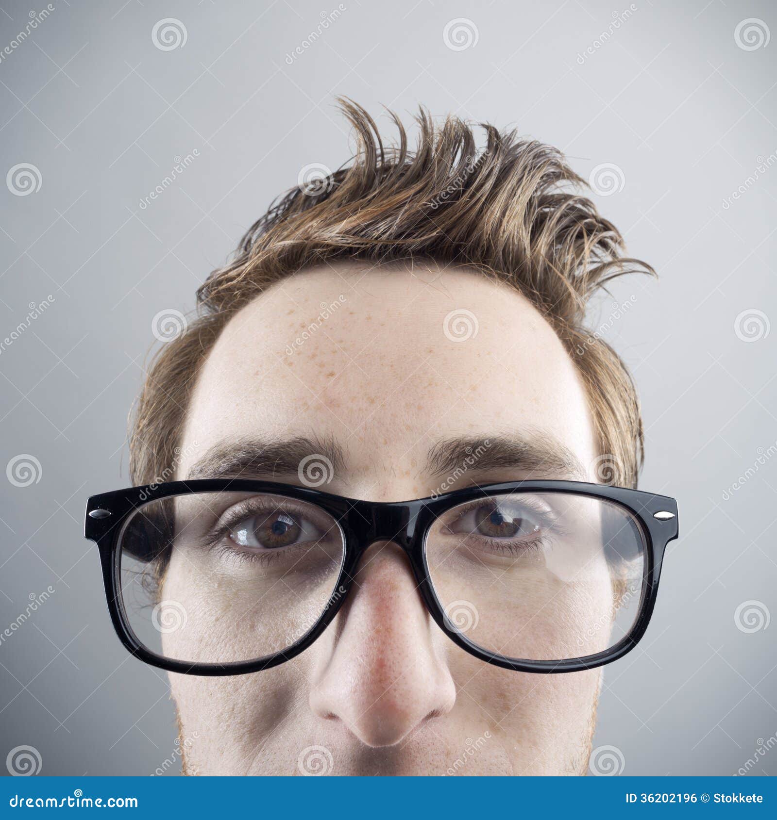 Nerd portrait stock photo. Image of adult, humor, looking - 36202196