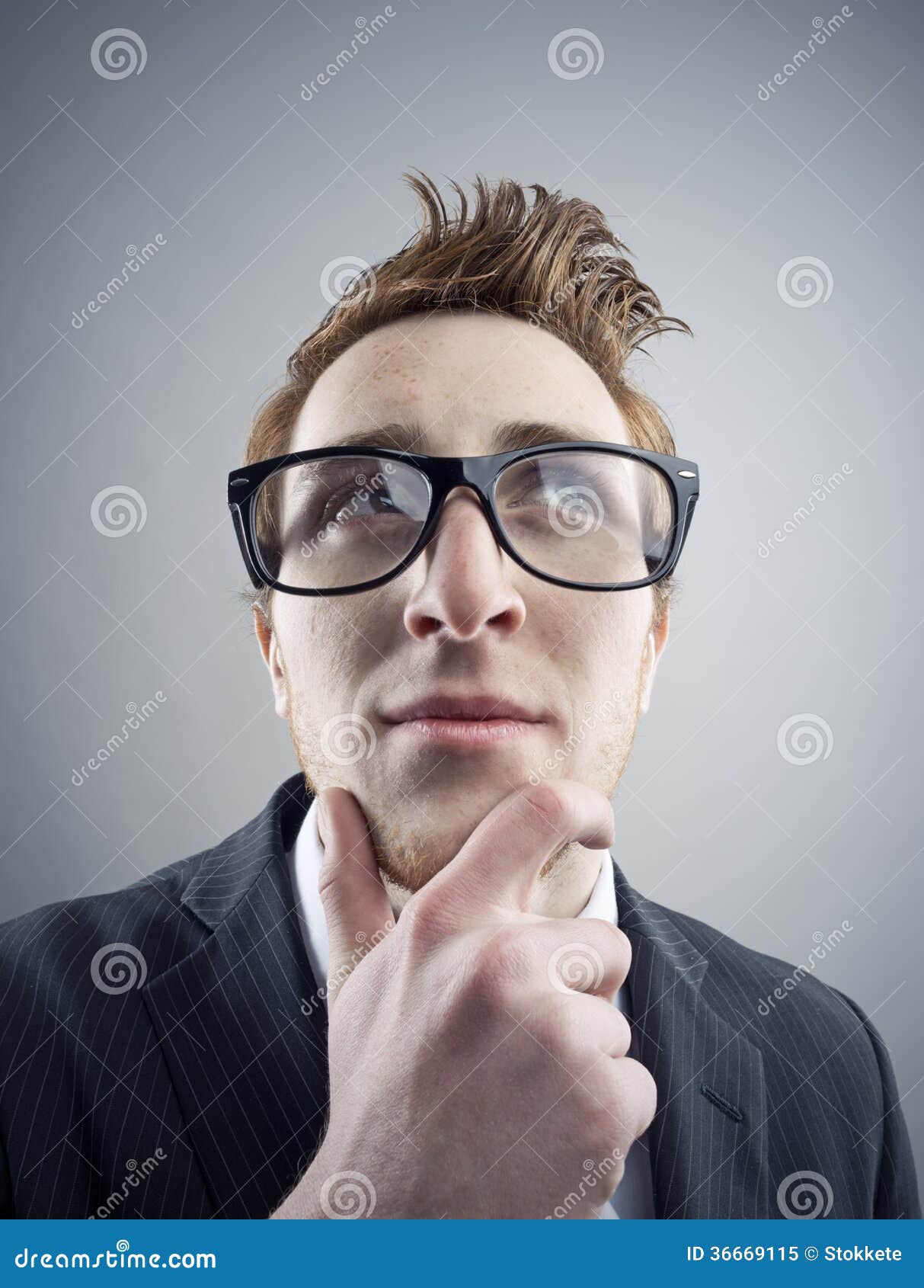 Nerd portrait stock image. Image of ugliness, suit, nerd - 36669115