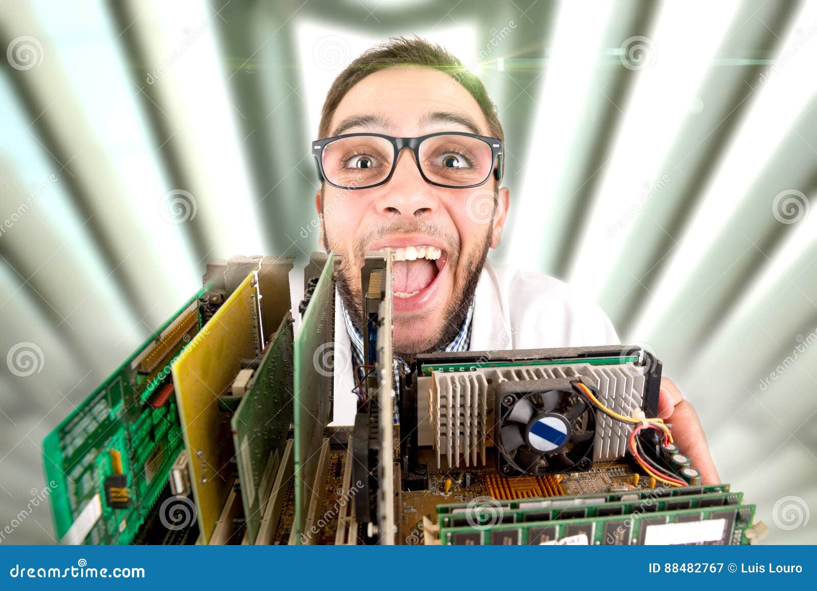 Nerd posing stock image. Image of smile, cheerful, person - 88482767