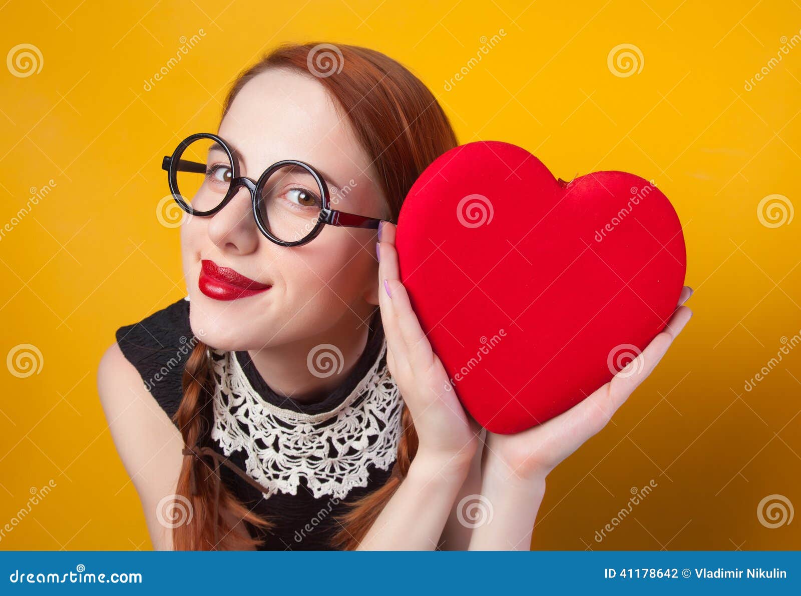 Nerd redhead girl stock photo. Image of morning, funny - 41178642